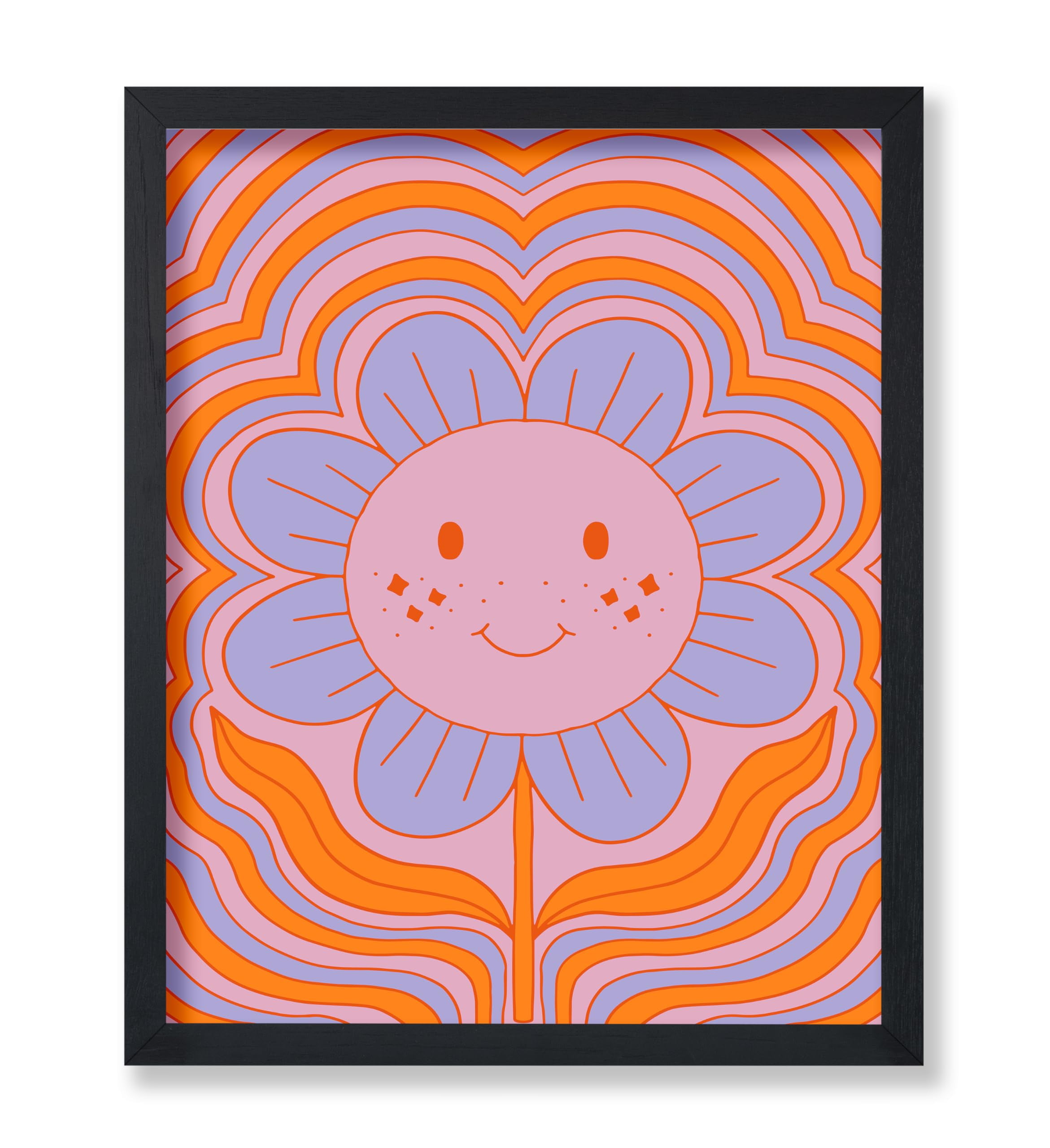 Poster Master Flower Poster - Retro Smiley Face Print - Emoticon Art ...