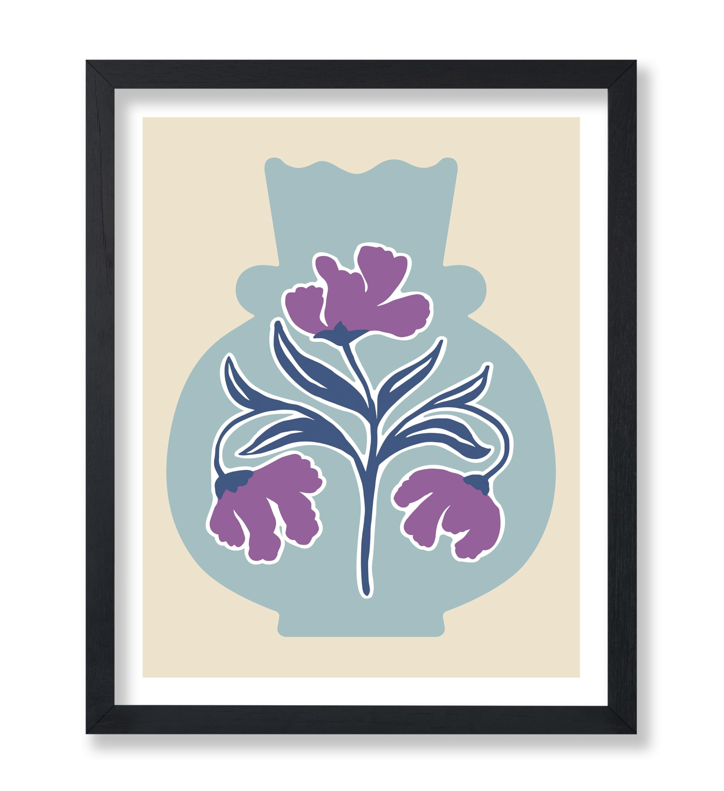 Poster Master Flower Poster - Retro Vase Print - Floral Art - Modern ...