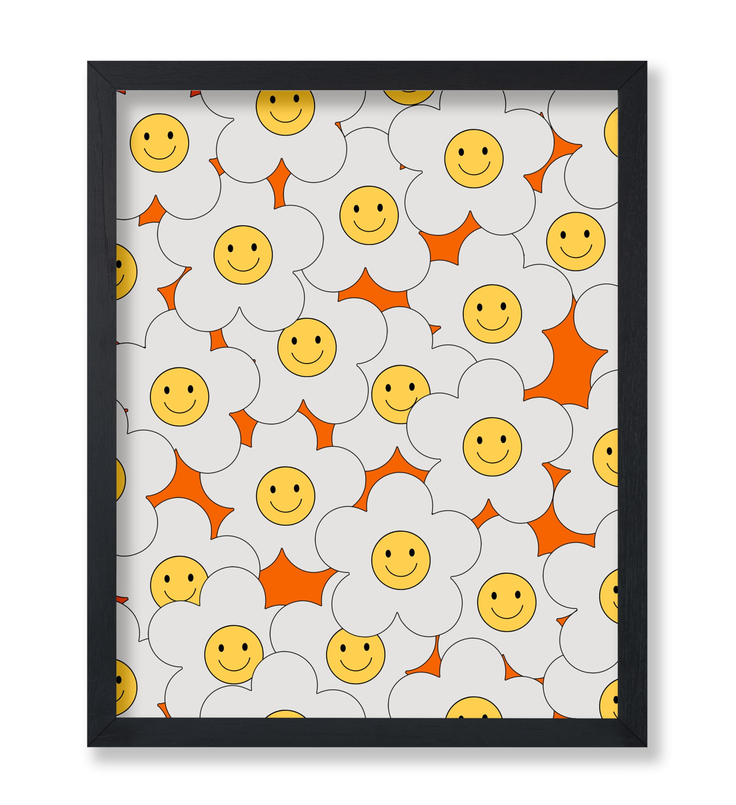 Poster Master Flower Poster - Smiley Face Print - Trendy Art - Modern Art - Pop Art - Preppy Art ...
