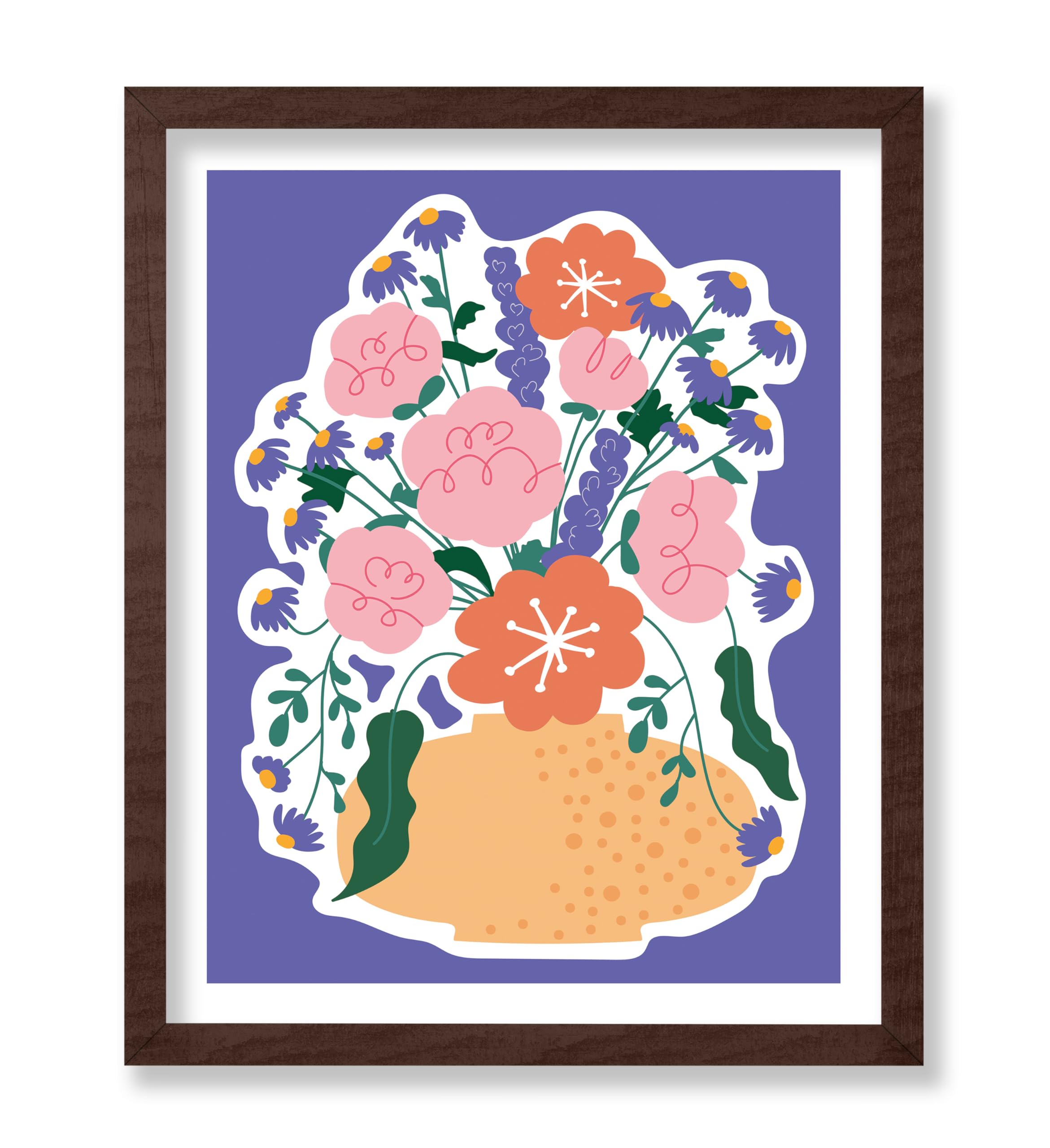 Poster Master Flower Vase Bouquet Poster - Retro Flowers Print - Floral ...