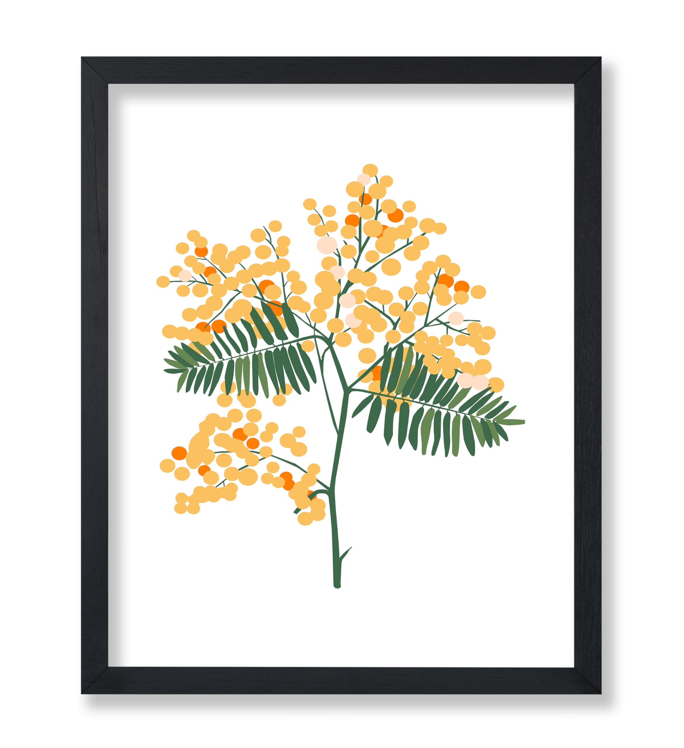 Poster Master Flowers Poster - Retro Mimosa Print - Floral Art - Trendy ...