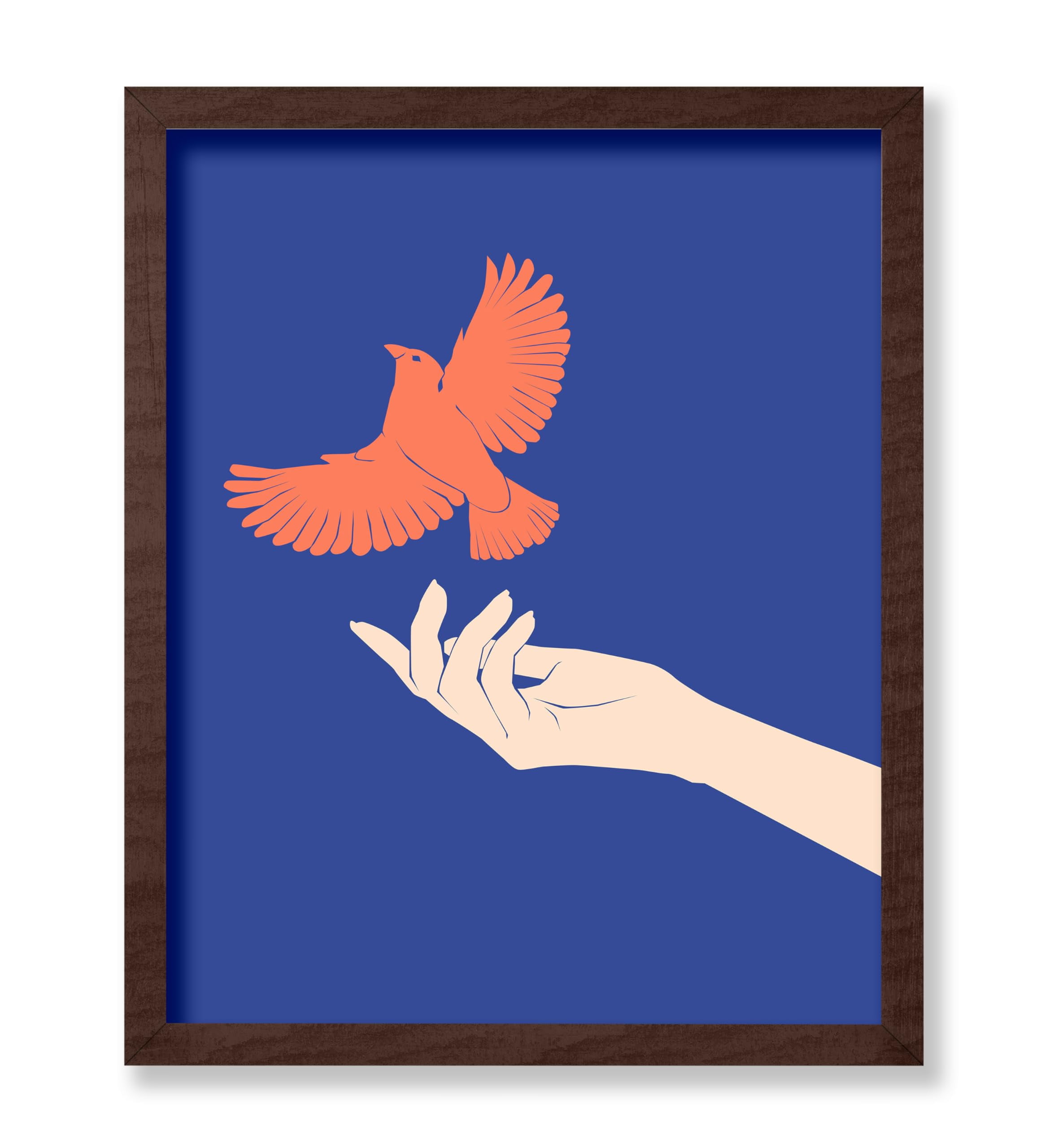 Poster Master Flying Bird Poster - Retro Hand Print - Bird Art - Animal ...
