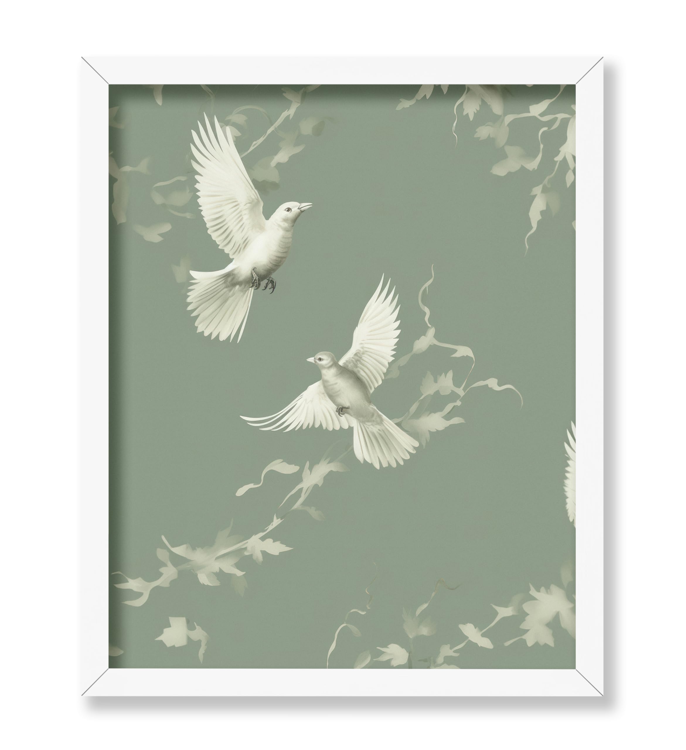 Poster Master Flying White Doves Poster - Retro Dove Print - Bird Art ...