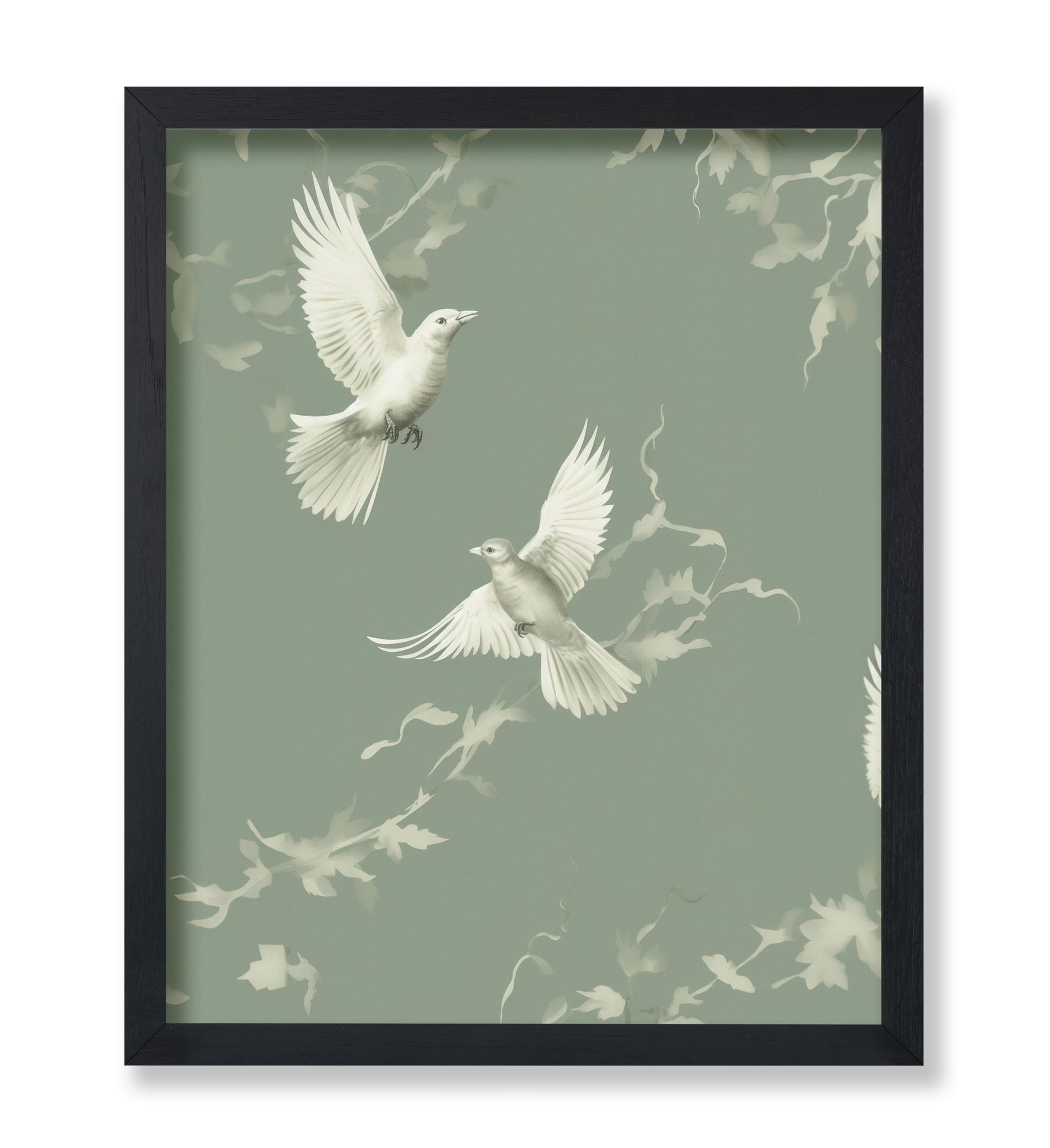 Poster Master Flying White Doves Poster - Retro Dove Print - Bird Art ...