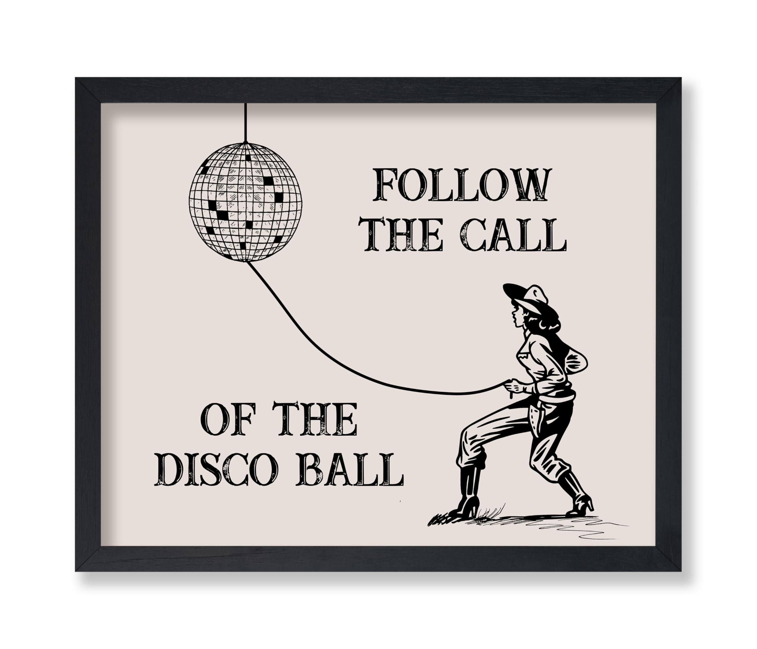 Poster Master Follow The Call Of The Disco Ball Poster - Retro Cowgirl ...