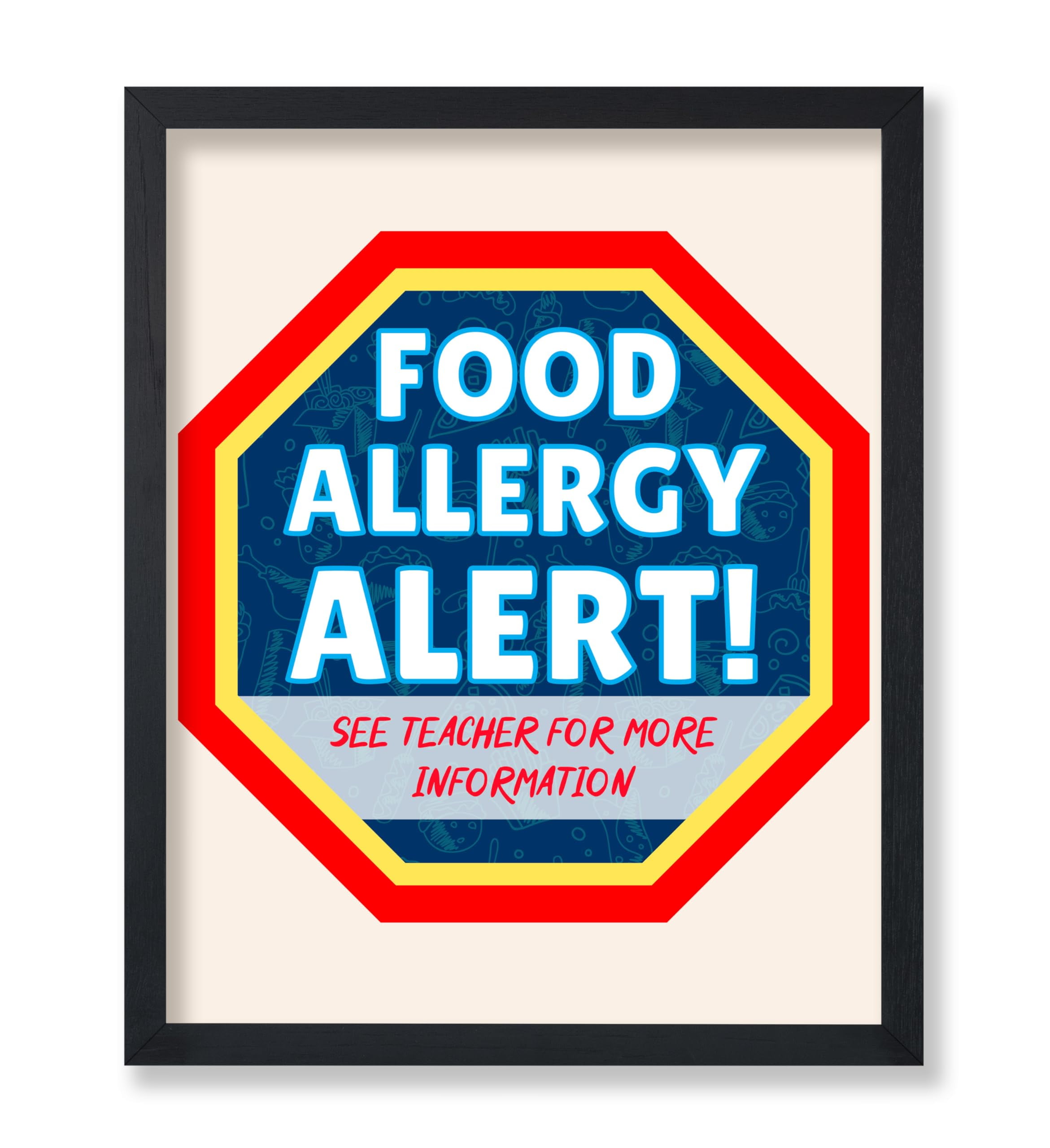 Poster Master Food Allergy Alert Poster - Food Allergy Awareness Print ...