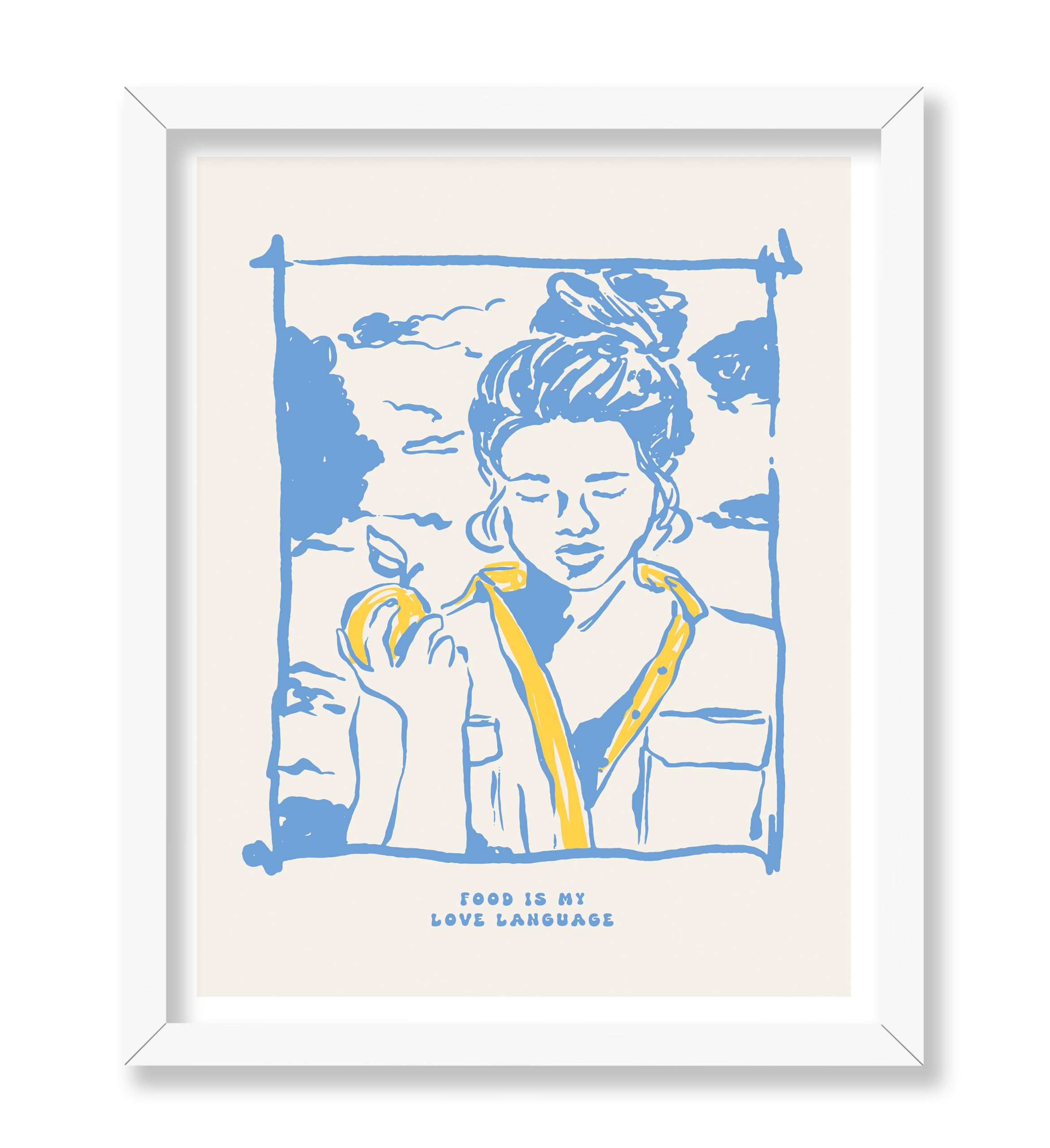 Poster Master Food Is My Love Language Poster - Retro Woman Print ...