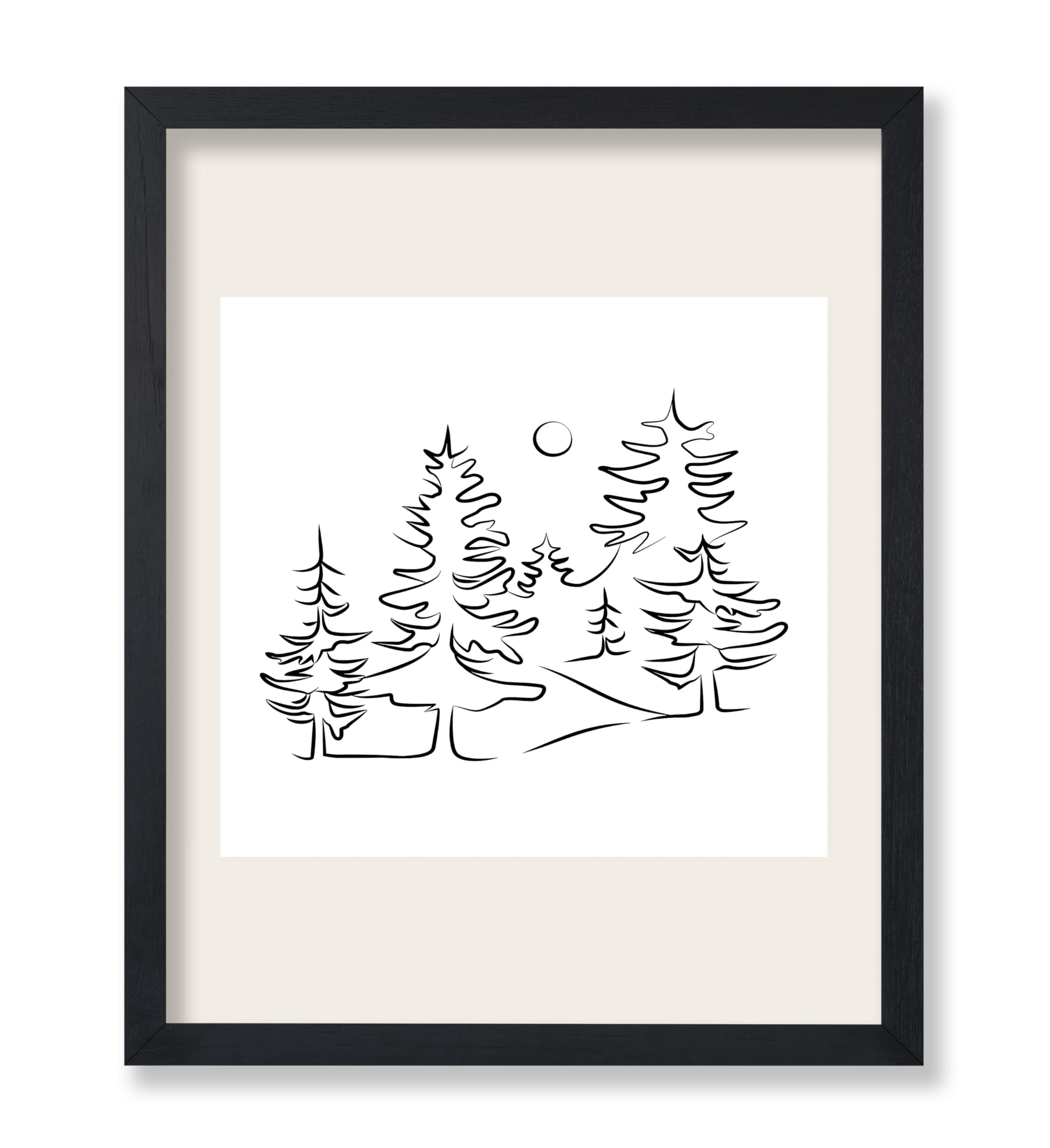Poster Master Forest Poster - Retro Trees Print - Nature Art ...