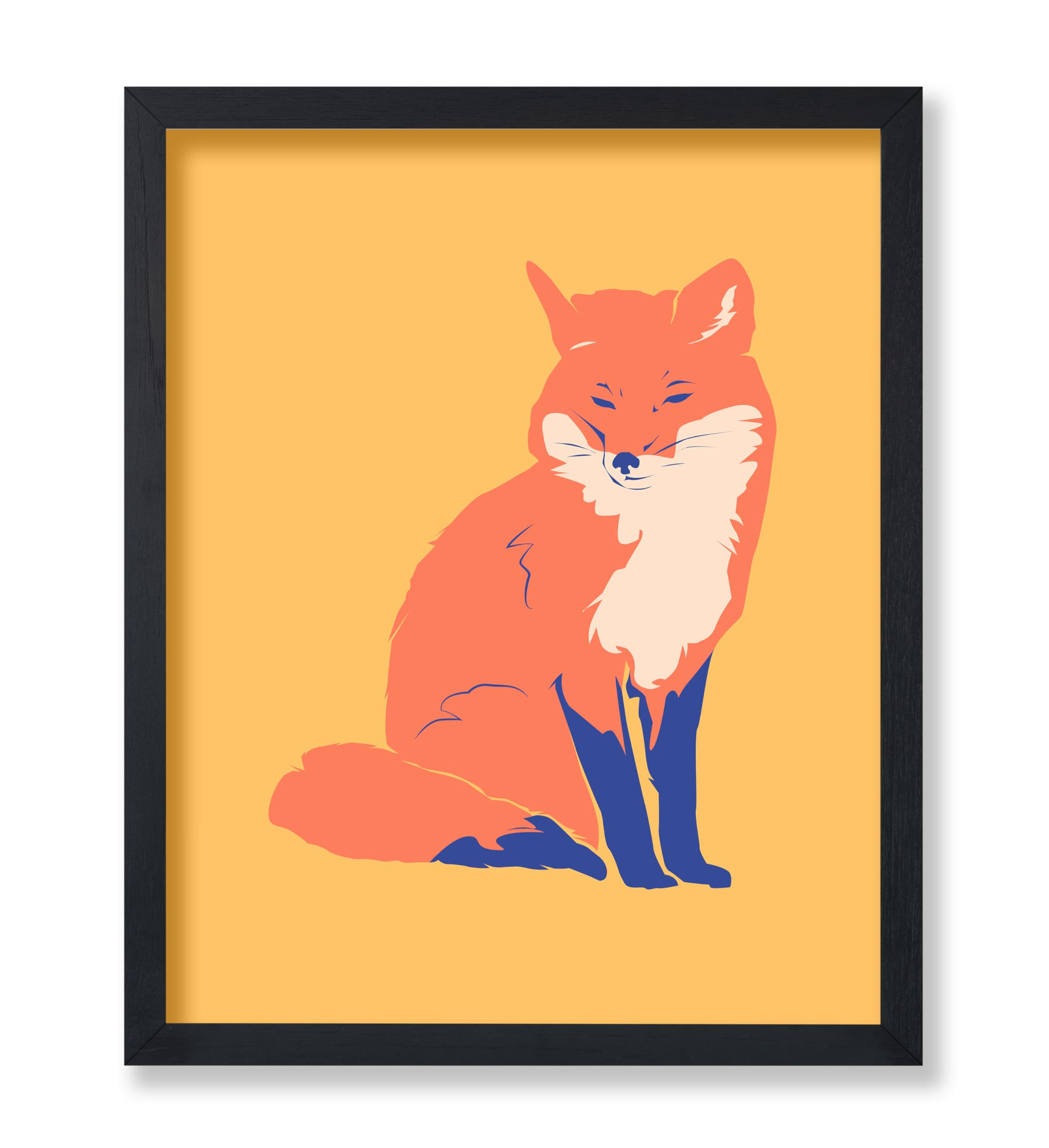 Poster Master Fox Poster - Retro Portrait Print - Animal Lover Art - Modern Art - Wild Life Art ...