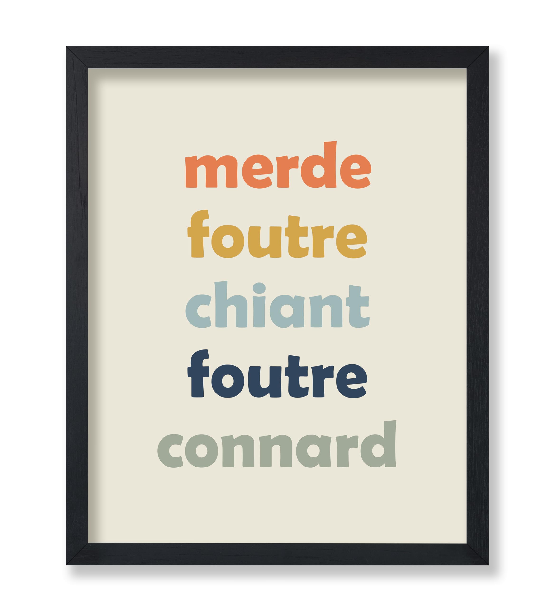Poster Master French Poster - French Swear Words Print - Merde Art ...