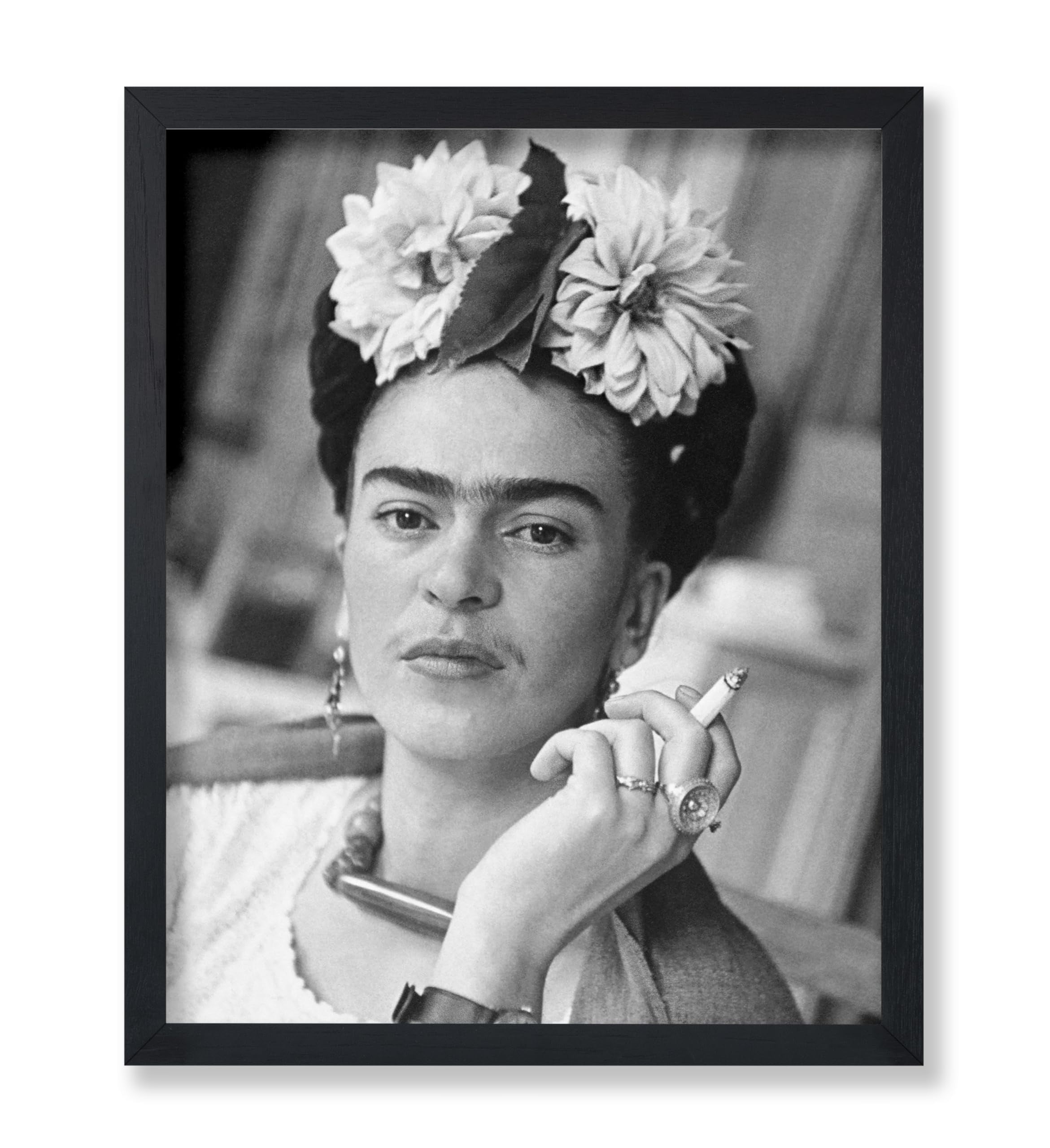 Poster Master Frida Poster - Frida Smoking Cigar Print - Mexican ...