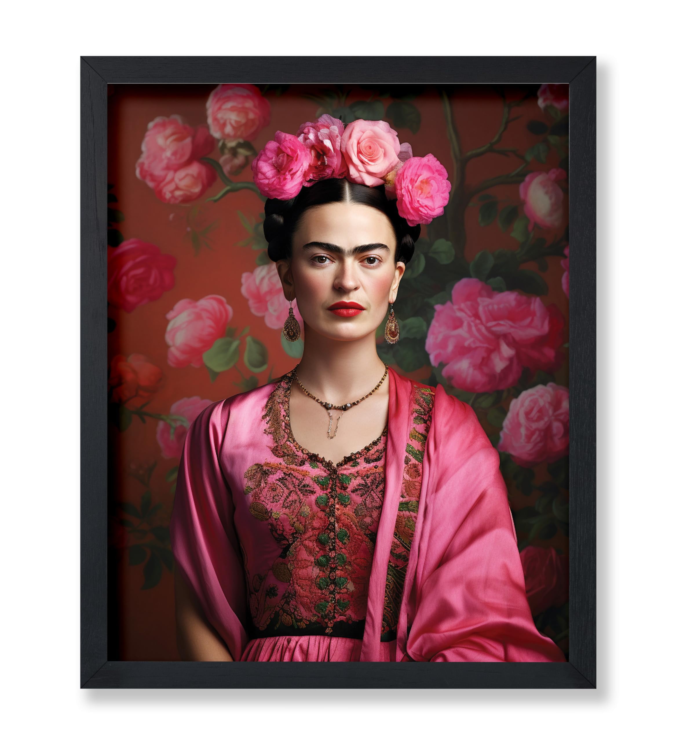 Poster Master Frida Poster - Portrait Print - Flower Art - Mexican ...
