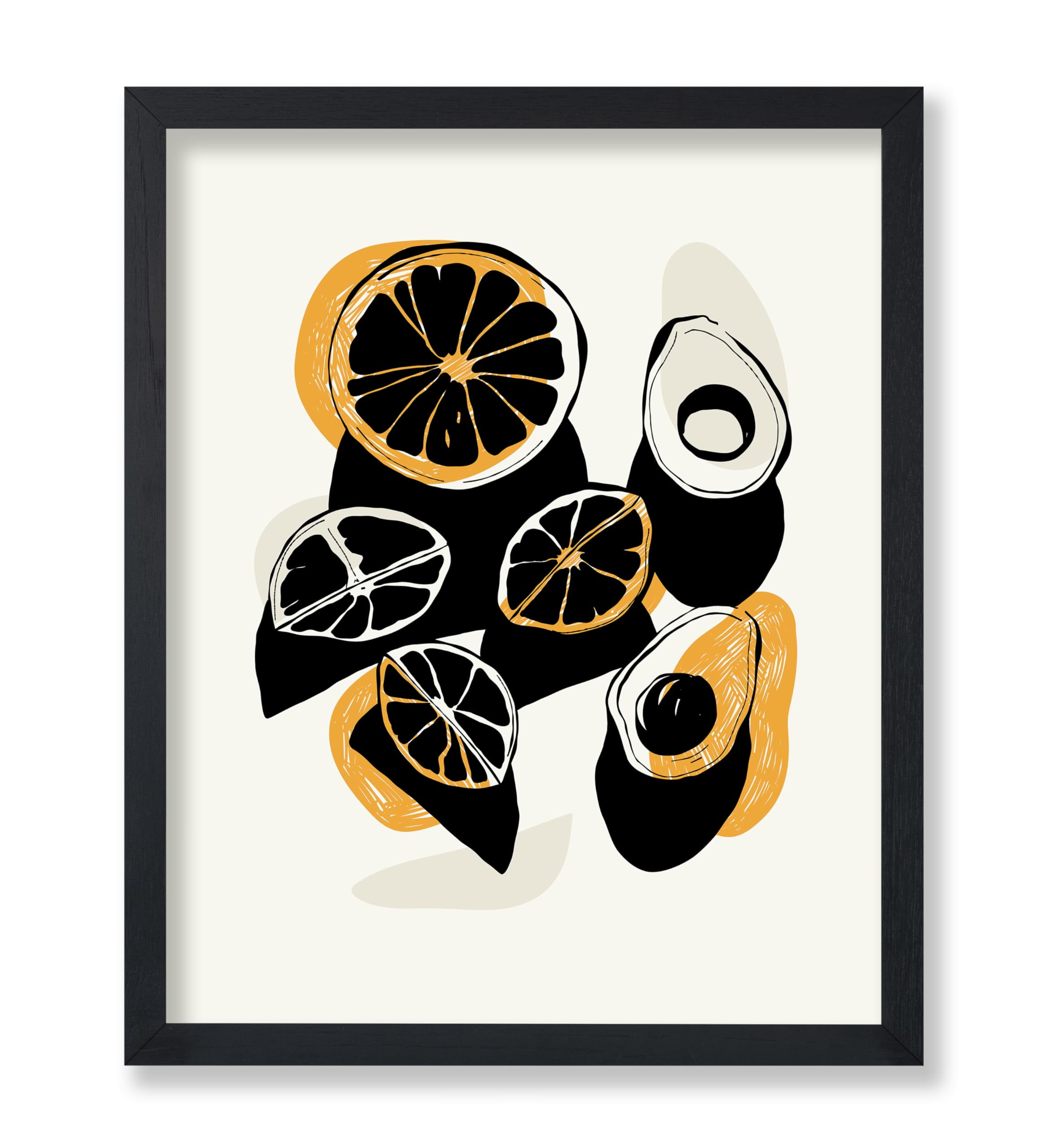 Poster Master Fruit Poster - Retro Tropical Fruits Print - Lemon Art ...