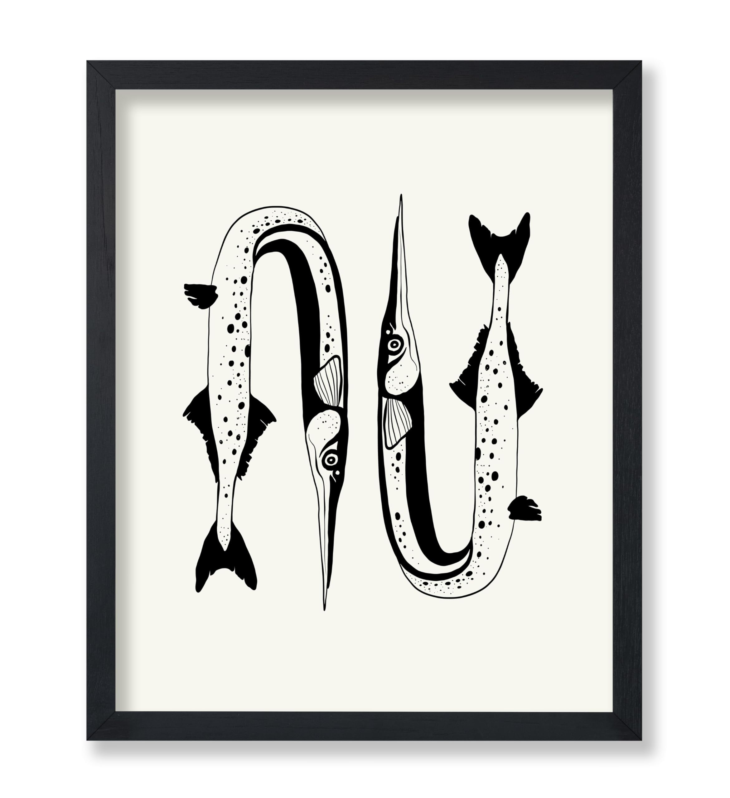 Poster Master Garfish Poster - Retro Aquatic Print - Marine Life Art ...