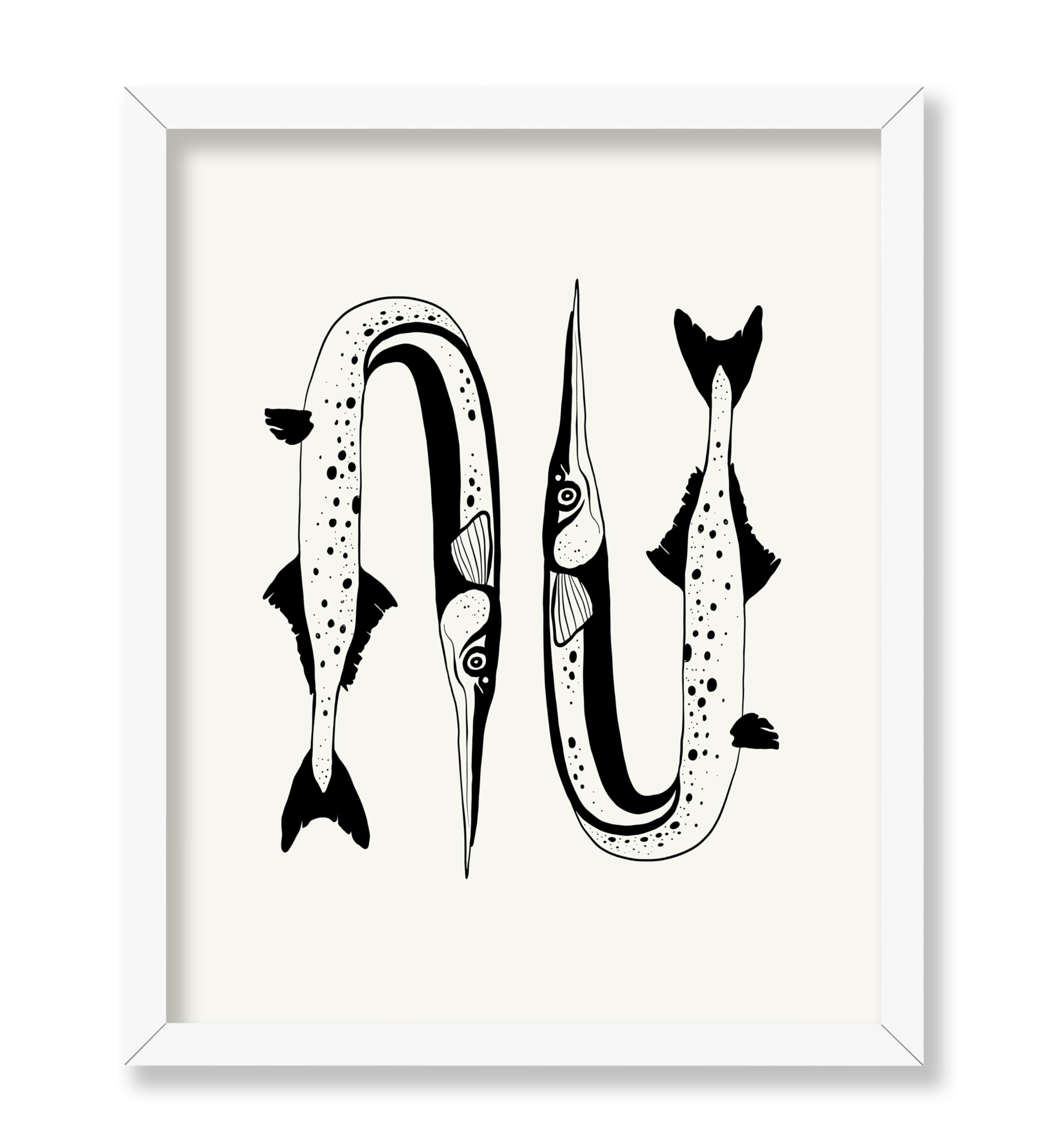 Poster Master Garfish Poster - Retro Aquatic Print - Marine Life Art ...