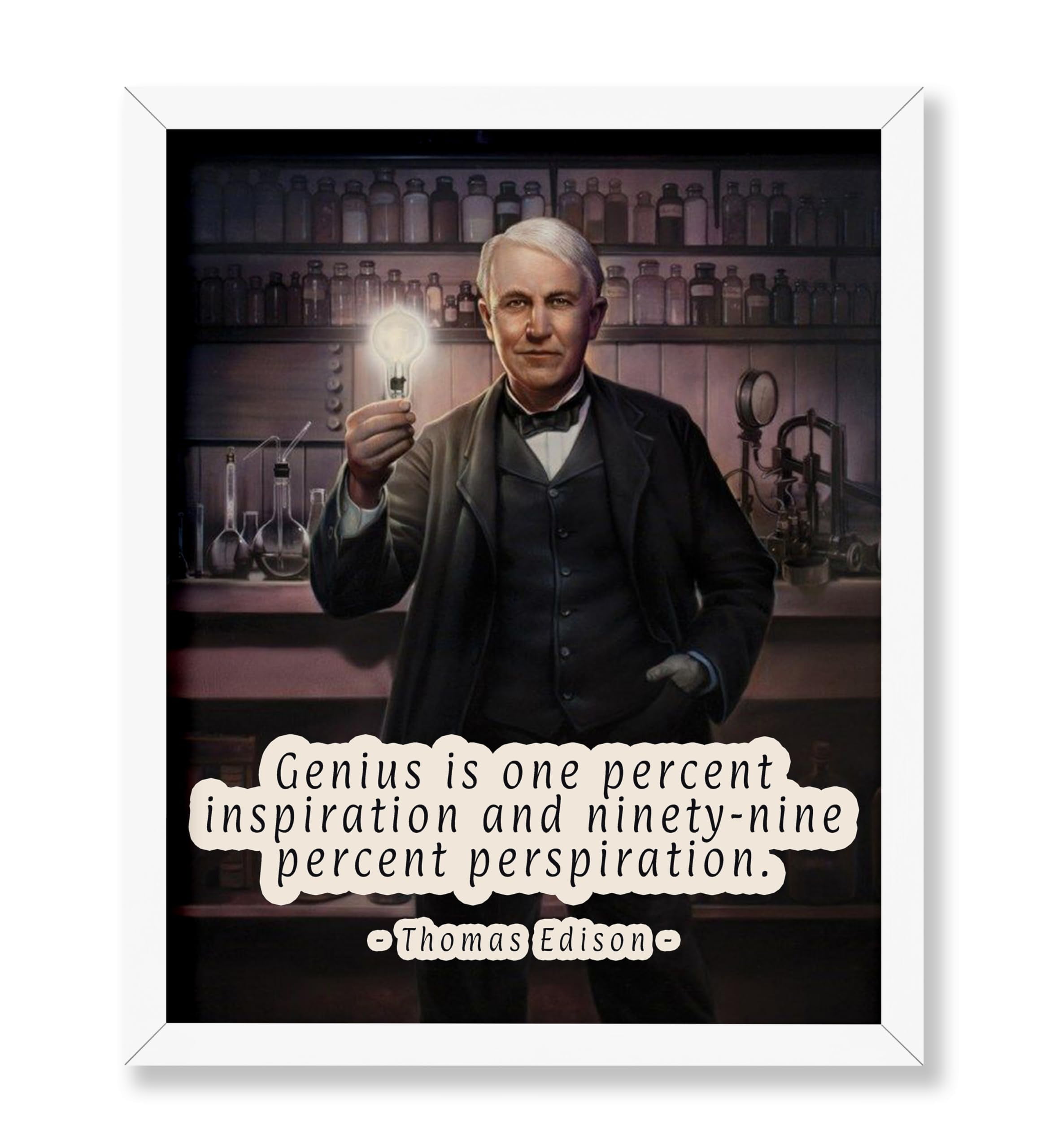 Poster Master Genius is One Percent Inspiration Poster - Thomas Edison ...