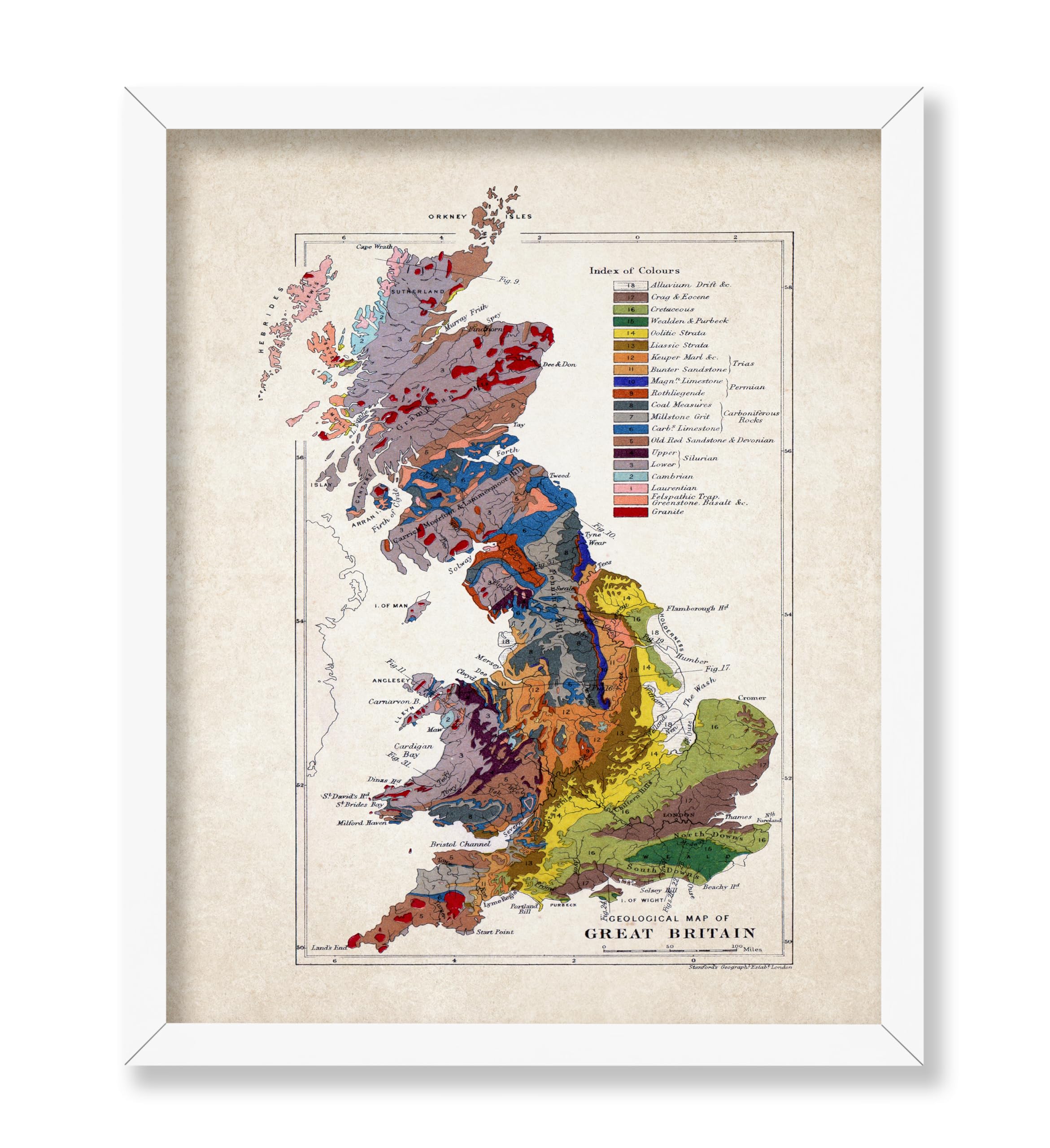 Poster Master Geological Map of Great Britain Poster - Map Print ...