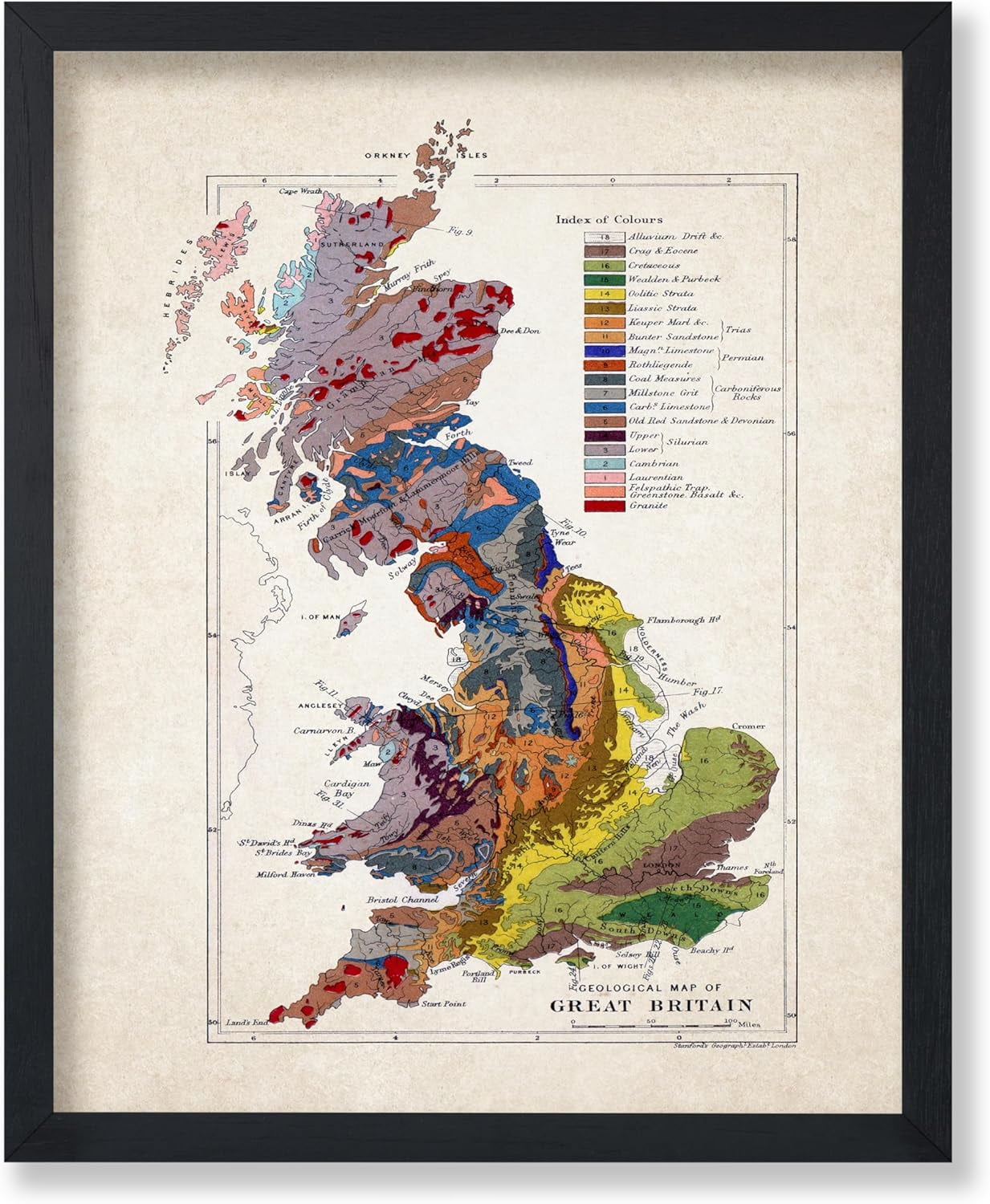 Poster Master Geological Map of Great Britain Poster - Map Print ...