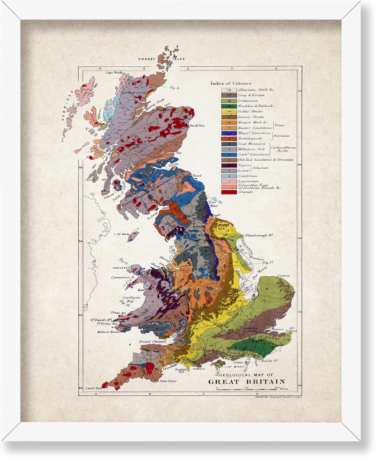 Poster Master Geological Map of Great Britain Poster - Map Print ...