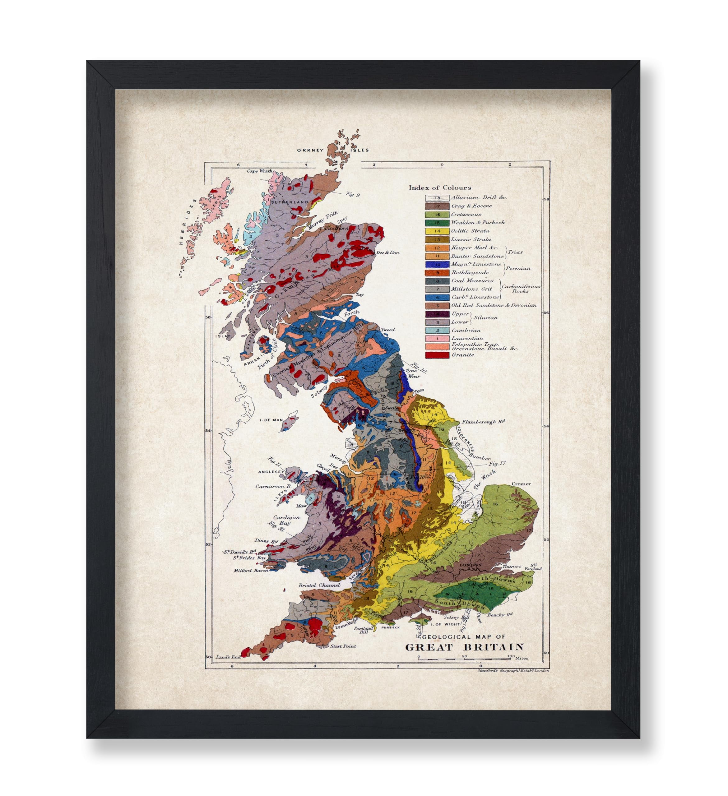 Poster Master Geological Map of Great Britain Poster - Map Print ...