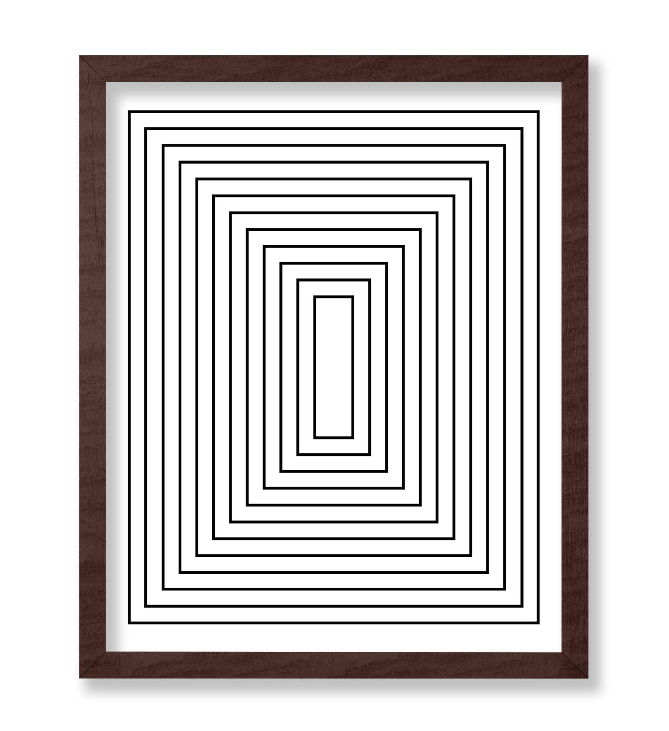Poster Master Geometric Poster - Rectangle Print - Black and White Art ...