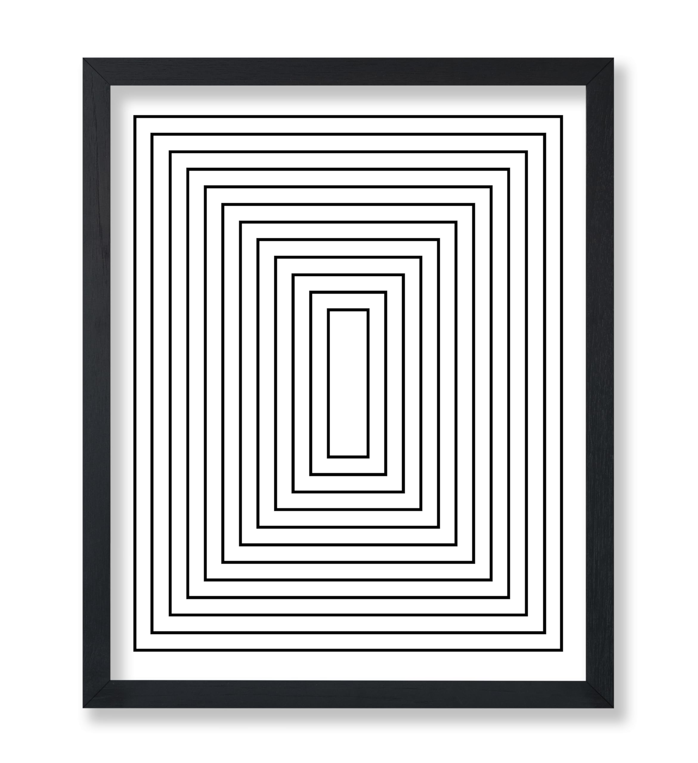 Poster Master Geometric Poster - Rectangle Print - Black and White Art ...
