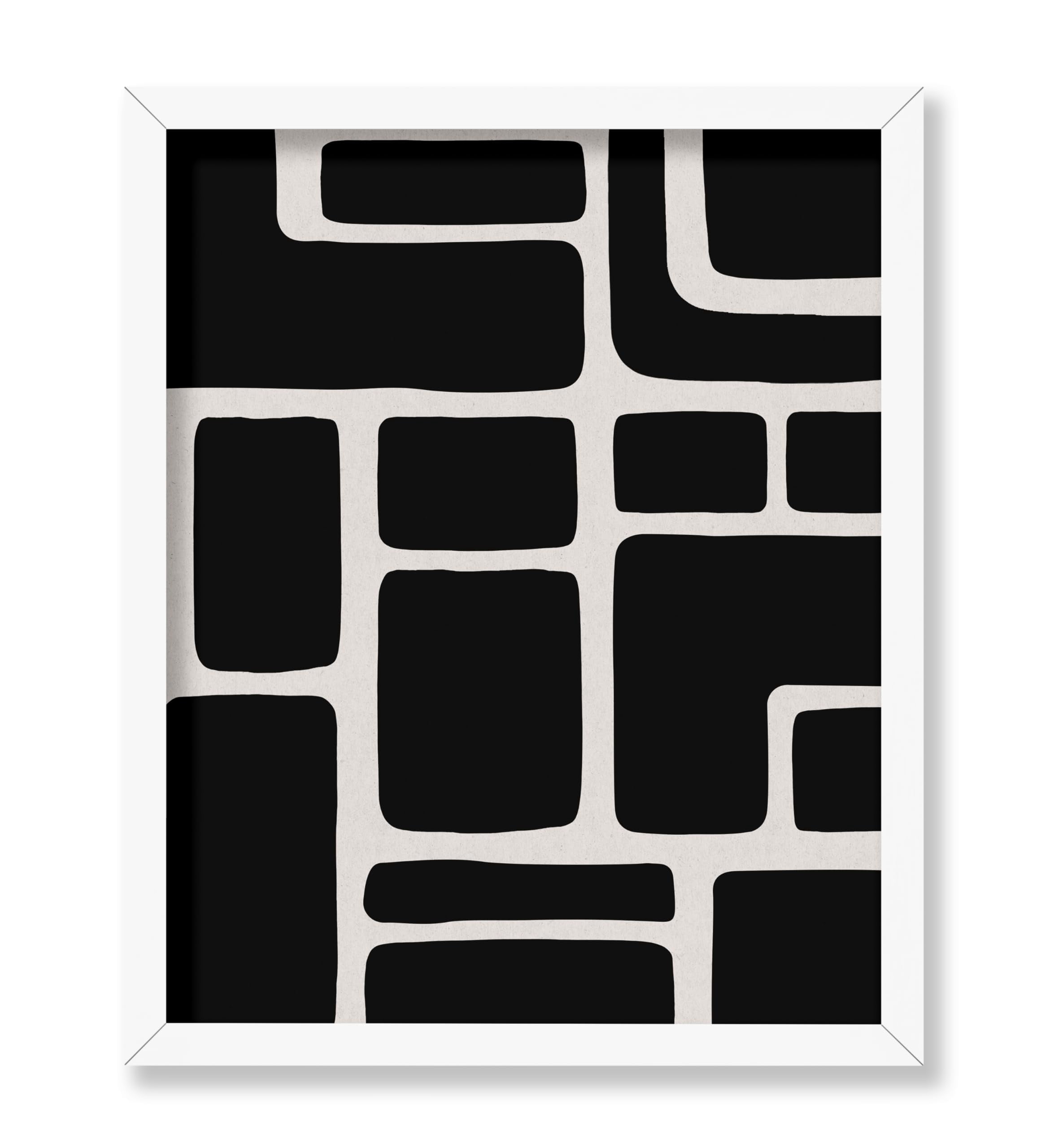 Poster Master Geometric Shapes Poster - Modern Abstract Print - Black ...