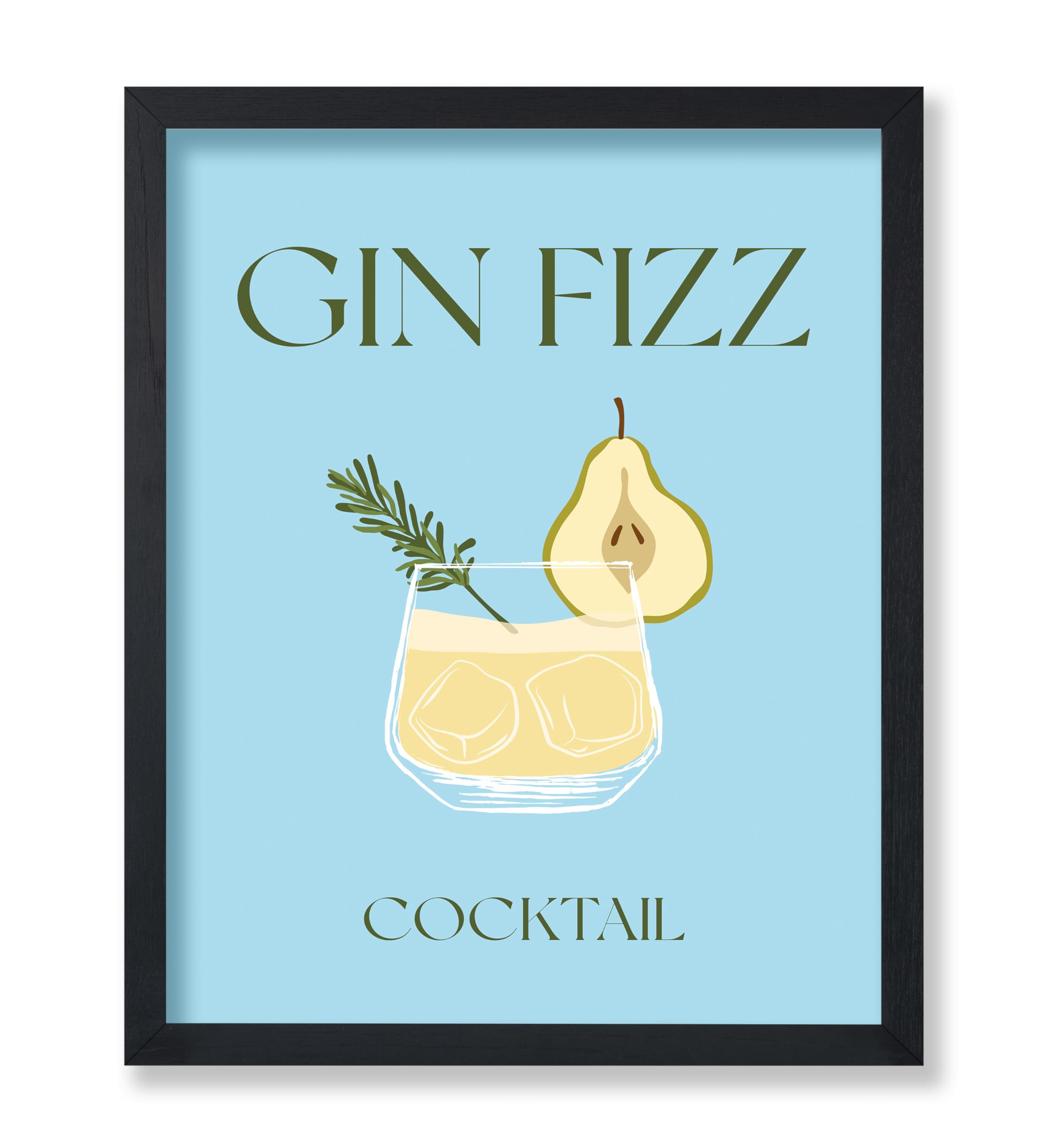 Poster Master Gin Fizz Poster - Retro Cocktail Print - Alcohol Art ...