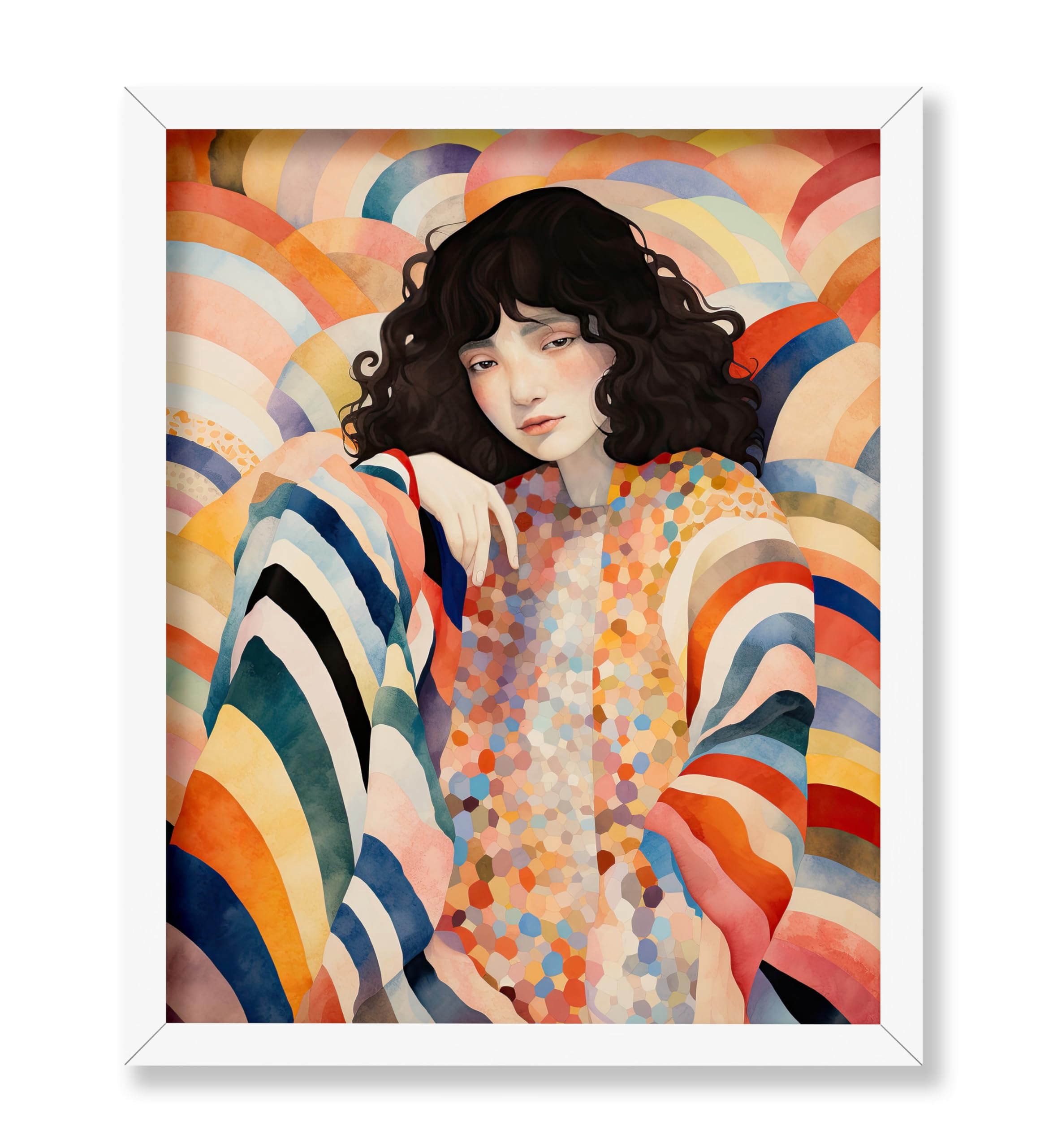 Poster Master Girl Poster - Girl Portrait Print - Rainbow Art ...