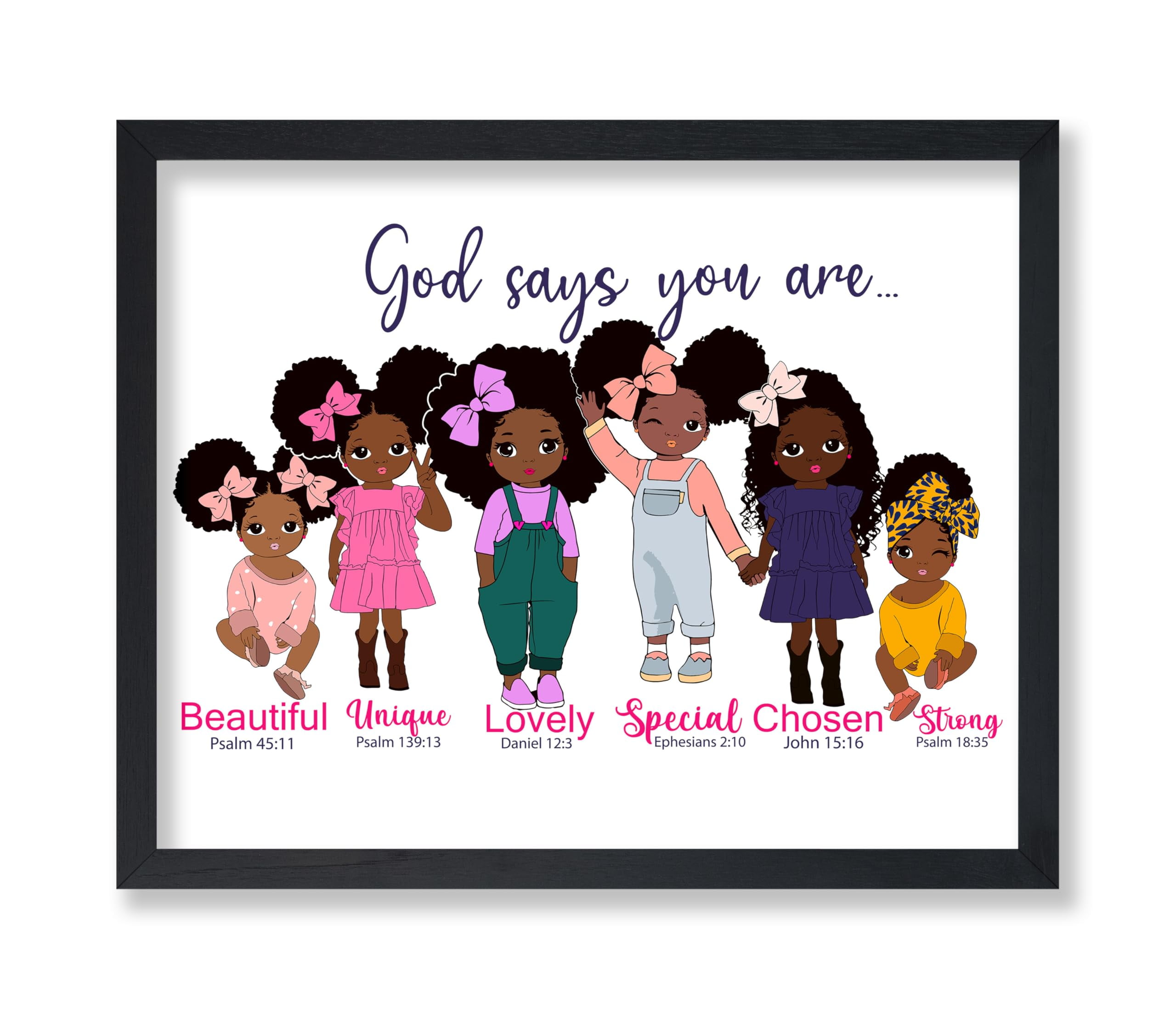 Poster Master God Says You Are Poster - Bible Verse Print - African ...
