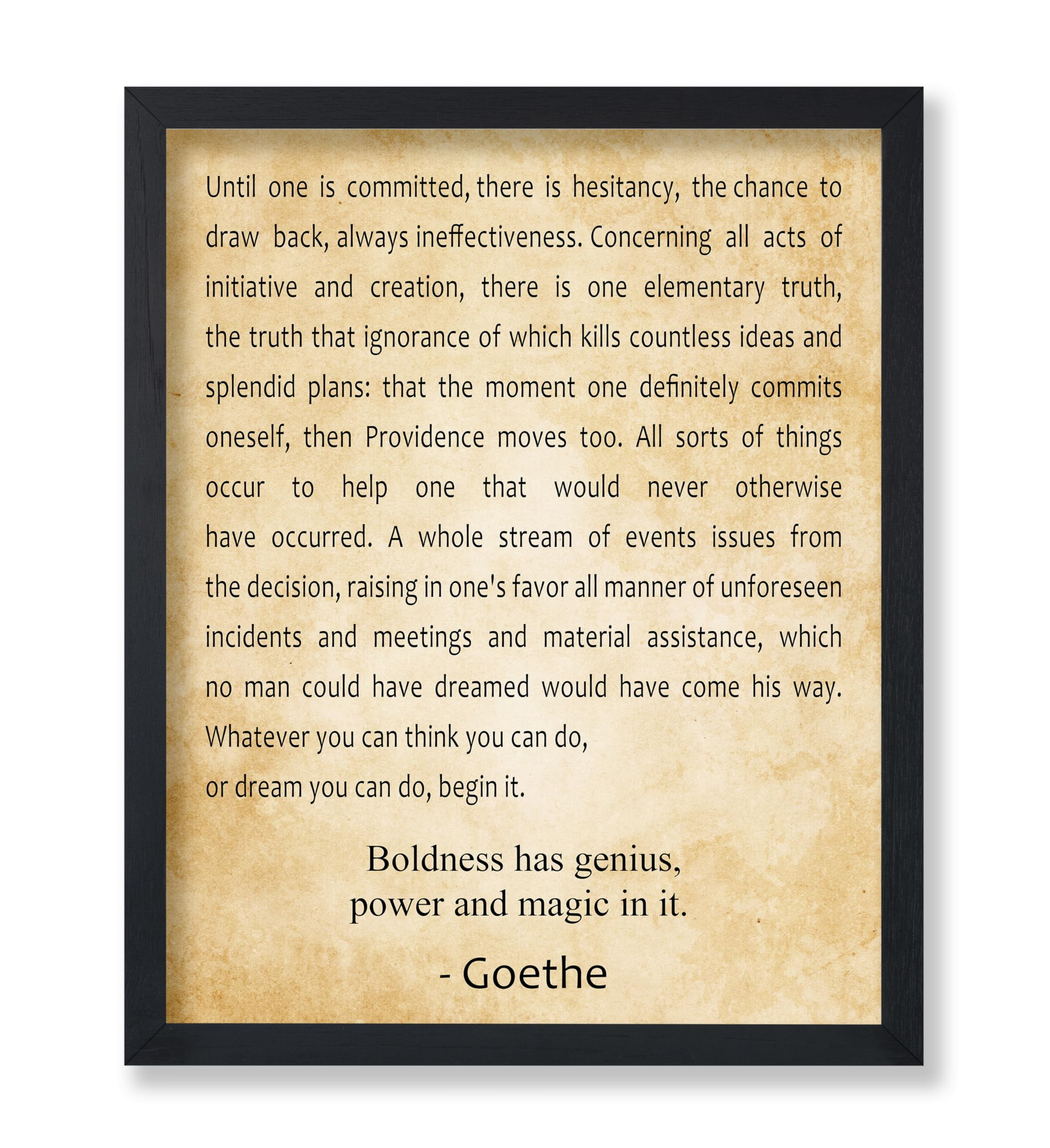 Poster Master Goethe Poster - Boldness Has Genius Print - Philosophy ...
