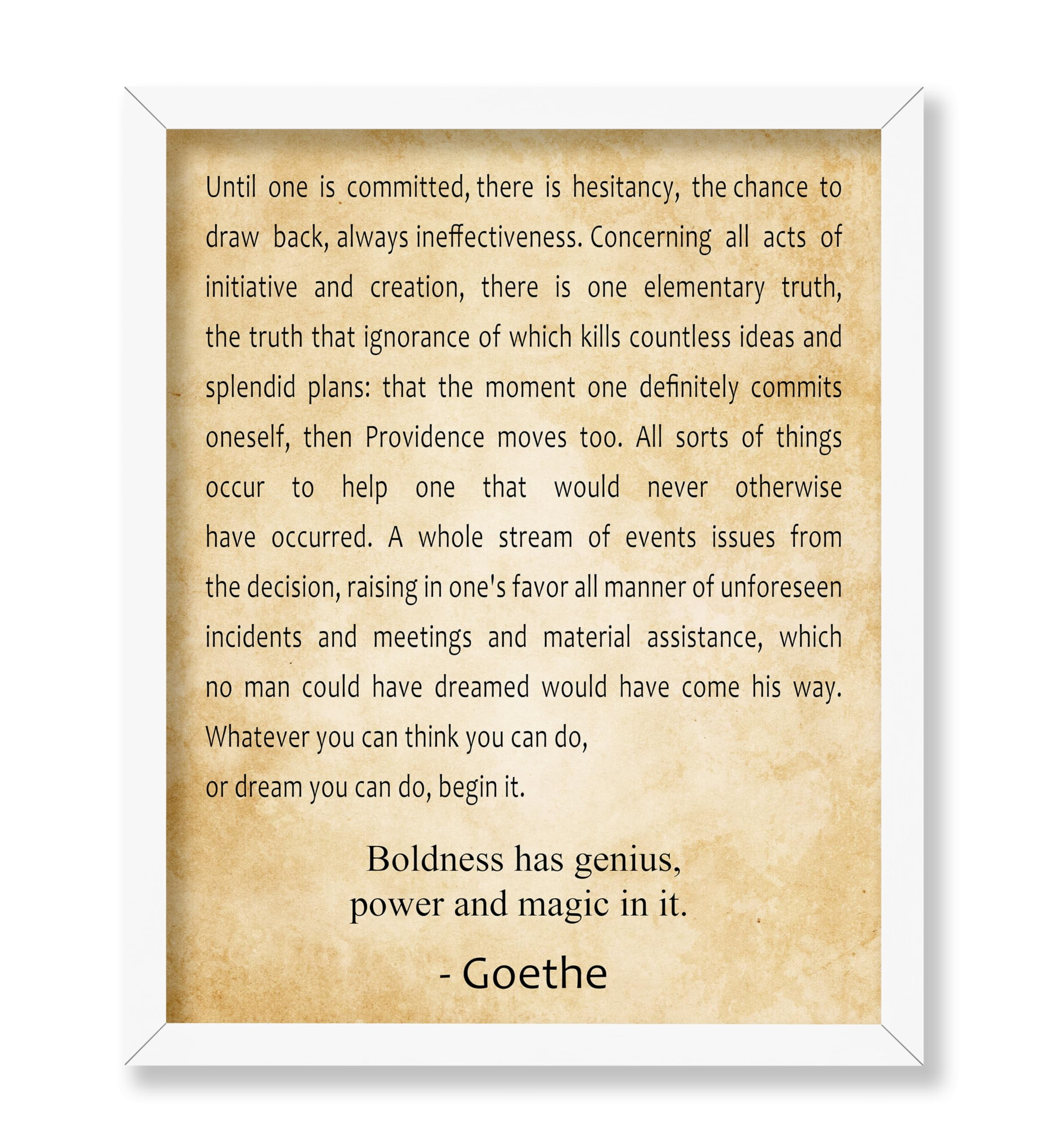 Poster Master Goethe Poster - Boldness Has Genius Print - Philosophy ...