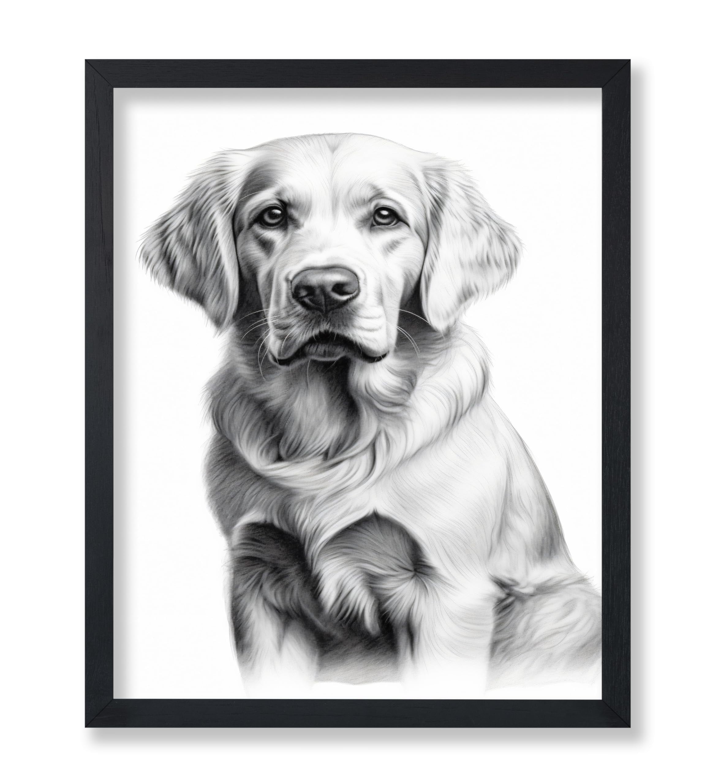 Poster Master Golden Retriever Poster - Dog Print - Sketch Art ...