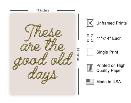 Poster Master These Are The Good Old Days Poster - Retro Typography ...