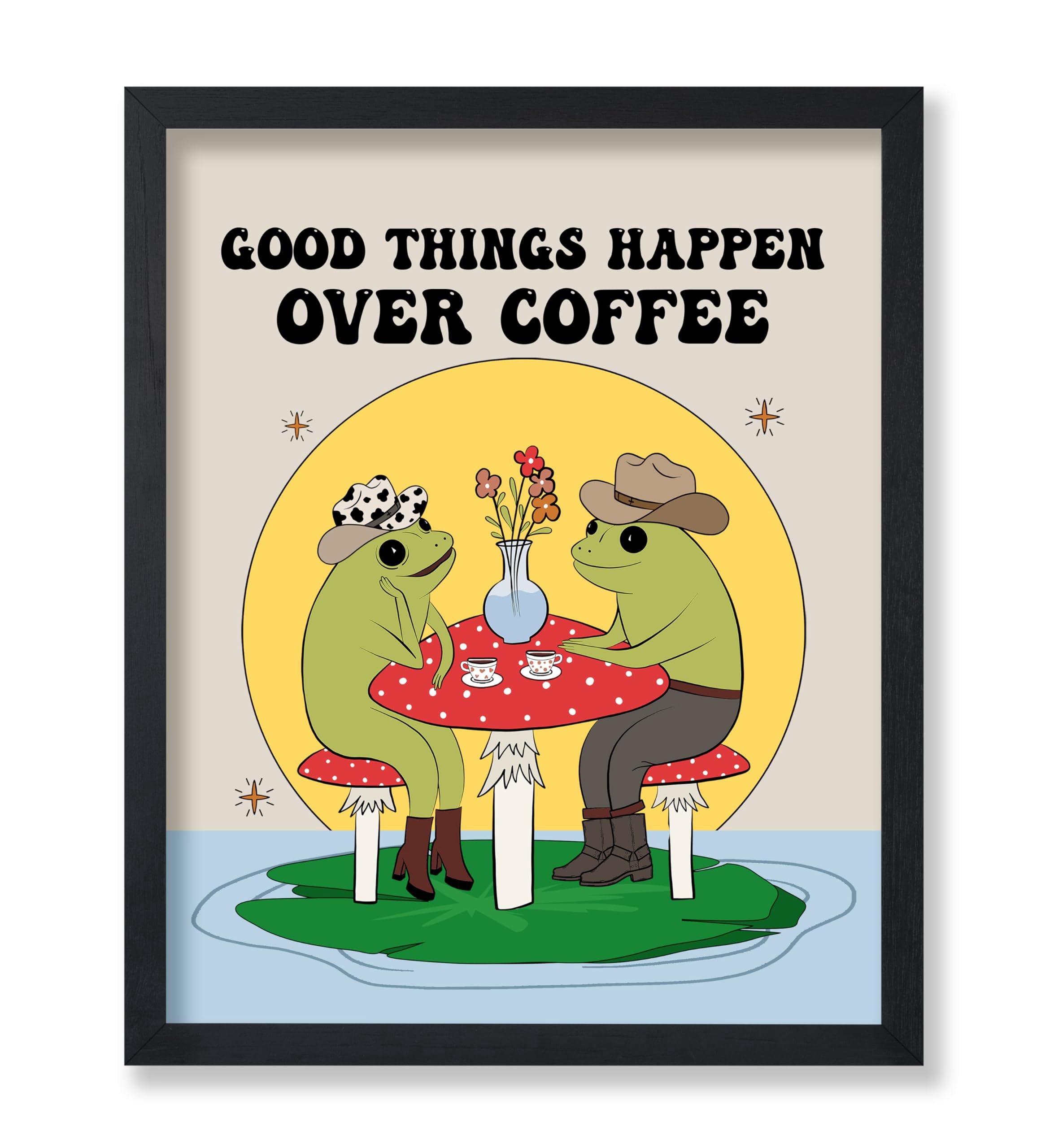 Poster Master Good Things Happen Over Coffee Poster - Retro Cowboy ...