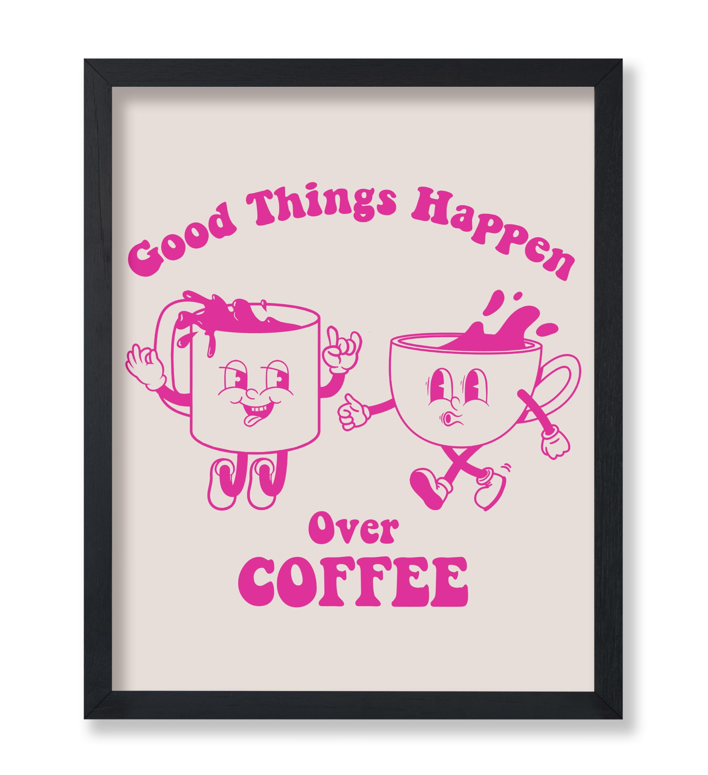 Poster Master Good Things Happen Over Coffee Poster - Retro Coffee ...