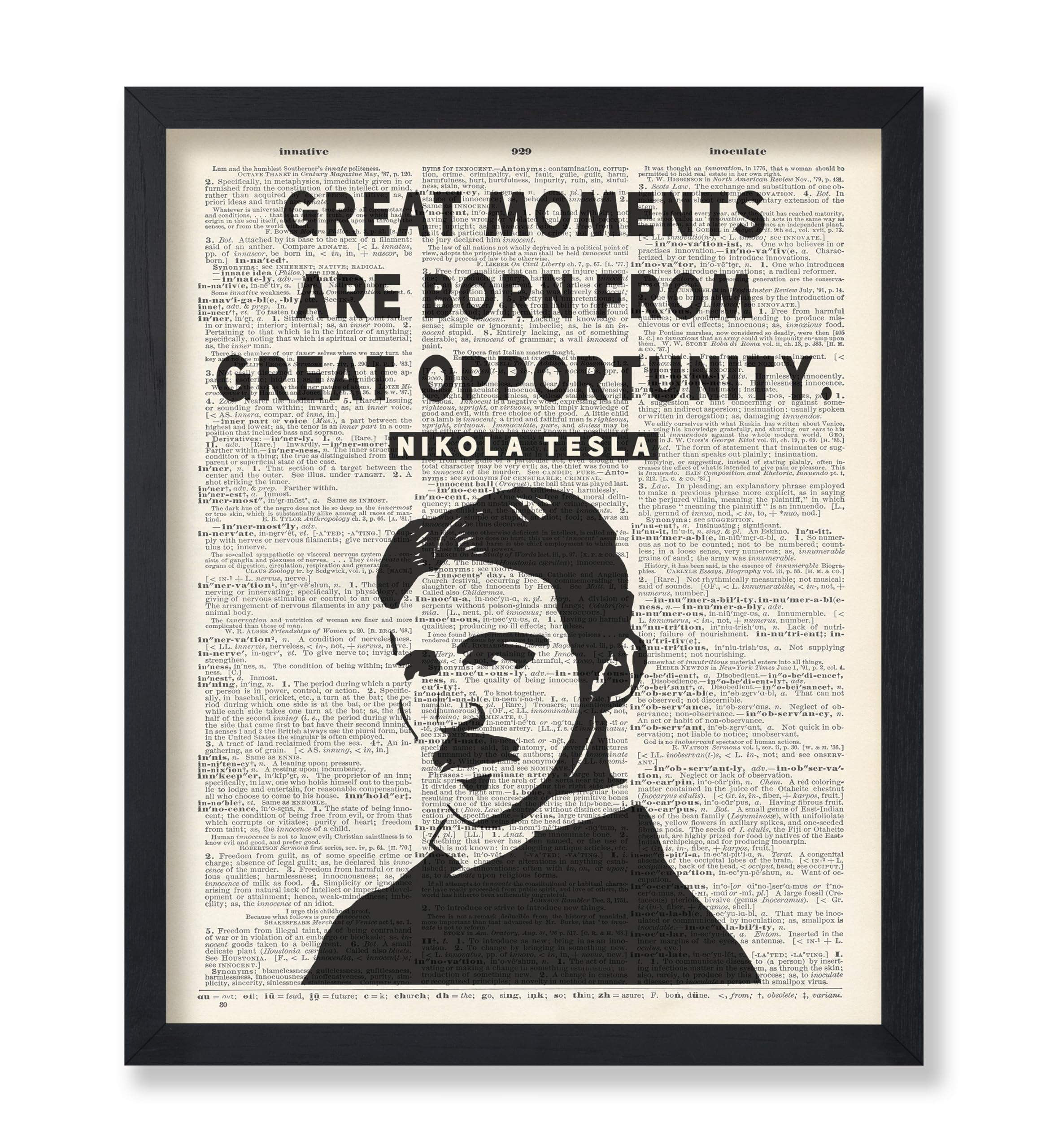 Poster Master Great Moments Poster - Nikola Tesla Print - Motivational ...