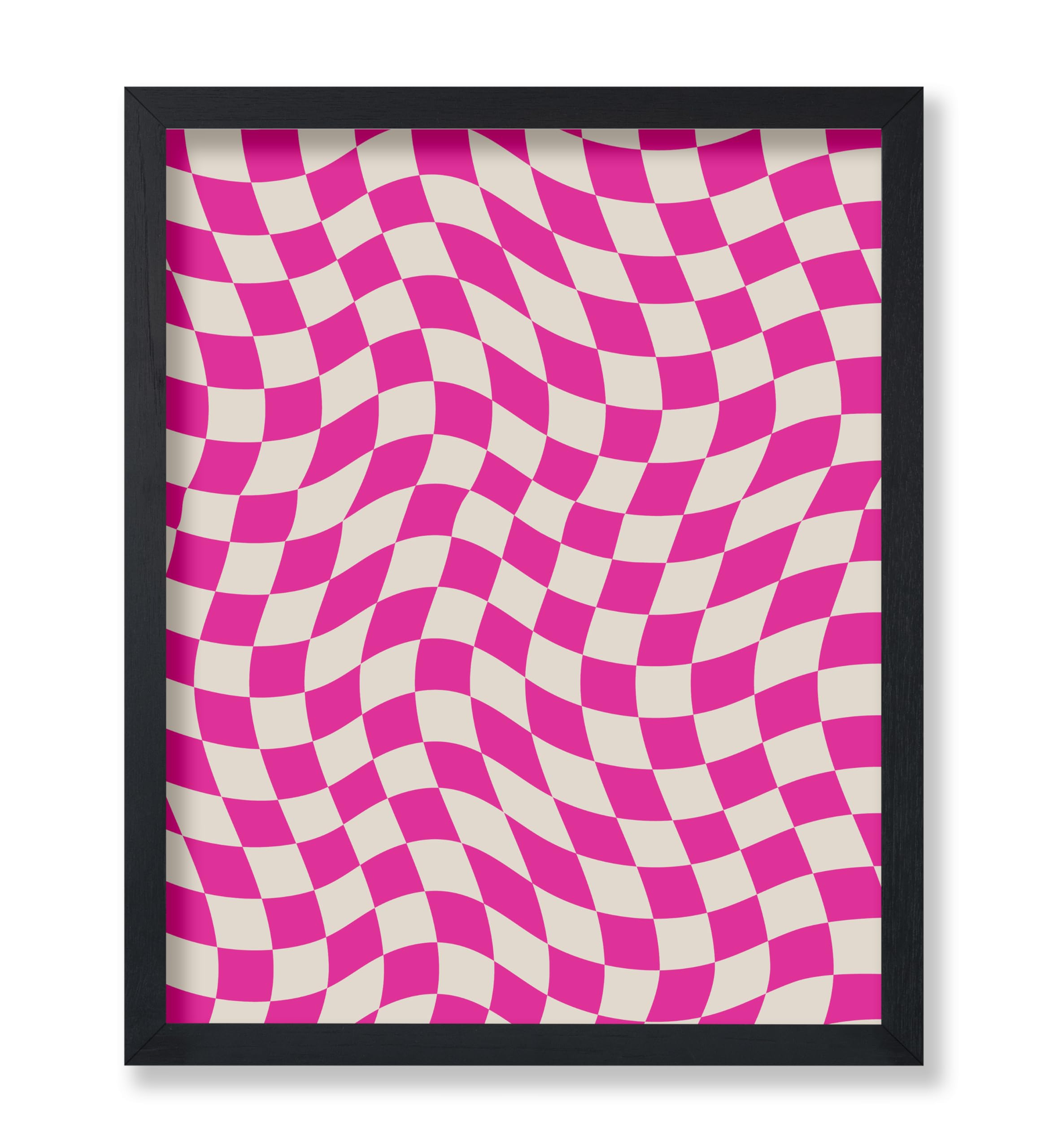 Poster Master Groovy Checkered Poster - Retro Pink Checkered Print ...