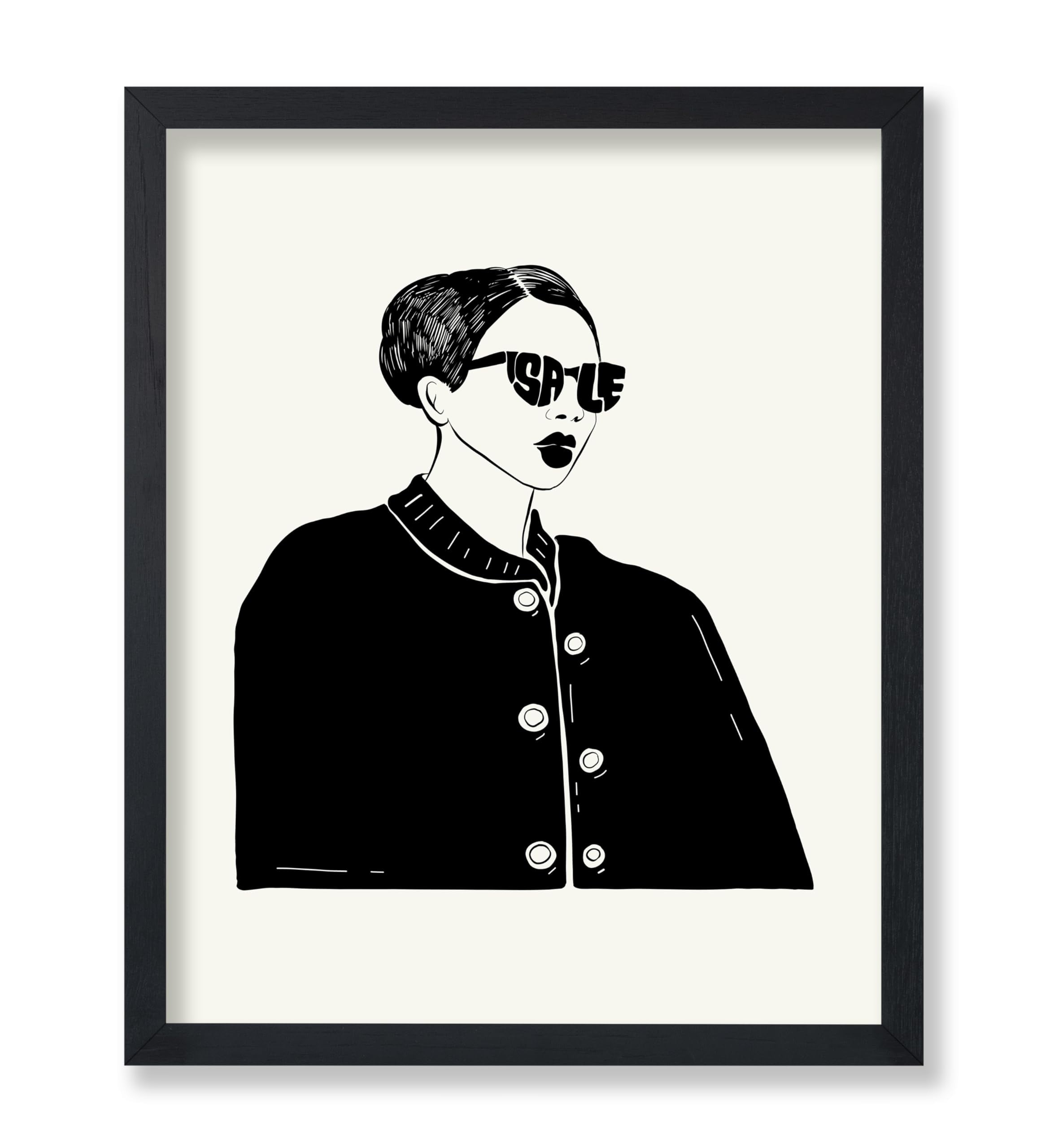 Poster Master Groovy Woman in Coat Poster - Retro Fashion Print ...