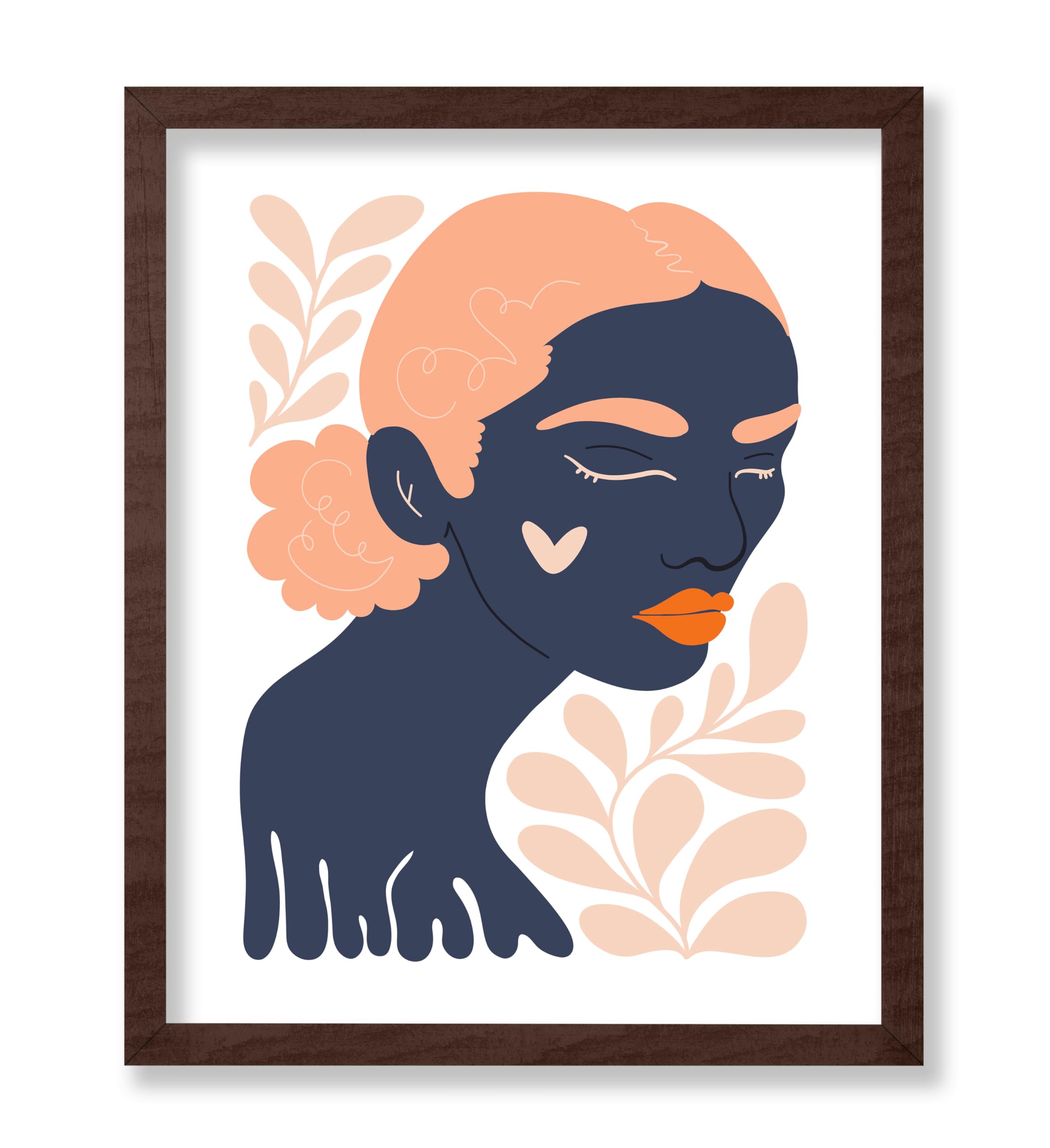 Poster Master Groovy Woman Poster - Retro Heart Make Up Print - Floral ...