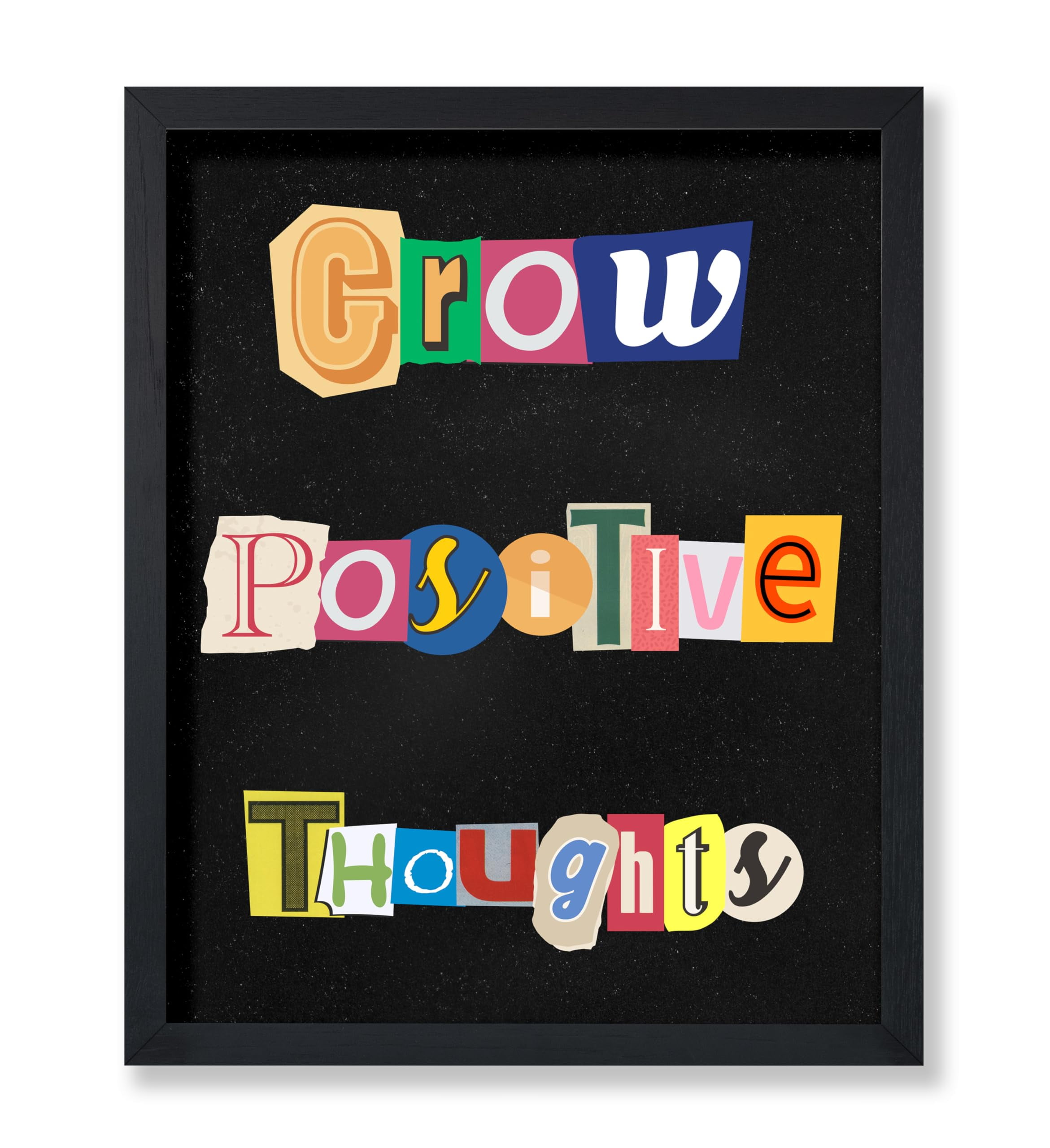 Poster Master Grow Positive Thoughts Poster - Inspirational Print - Cut ...