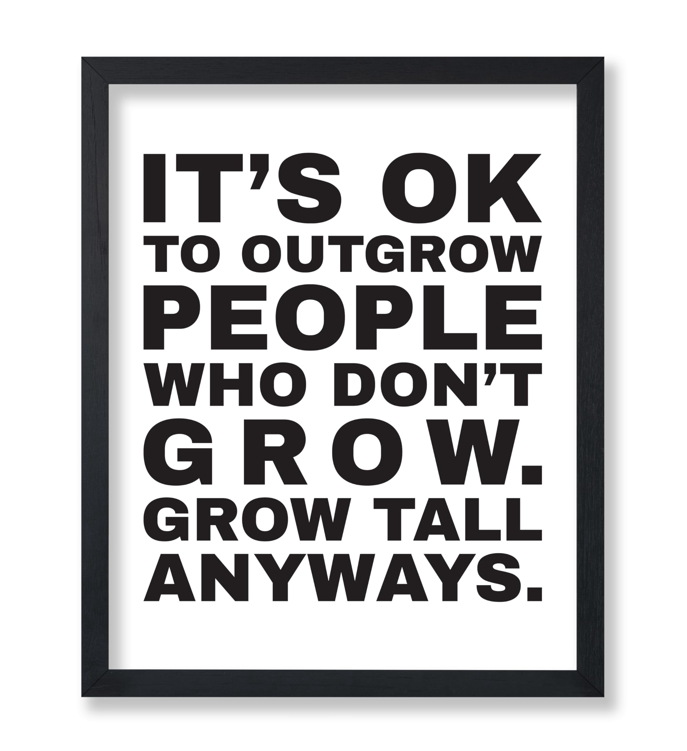 Poster Master Grow Tall Anyways Poster - White Encouragement Print ...