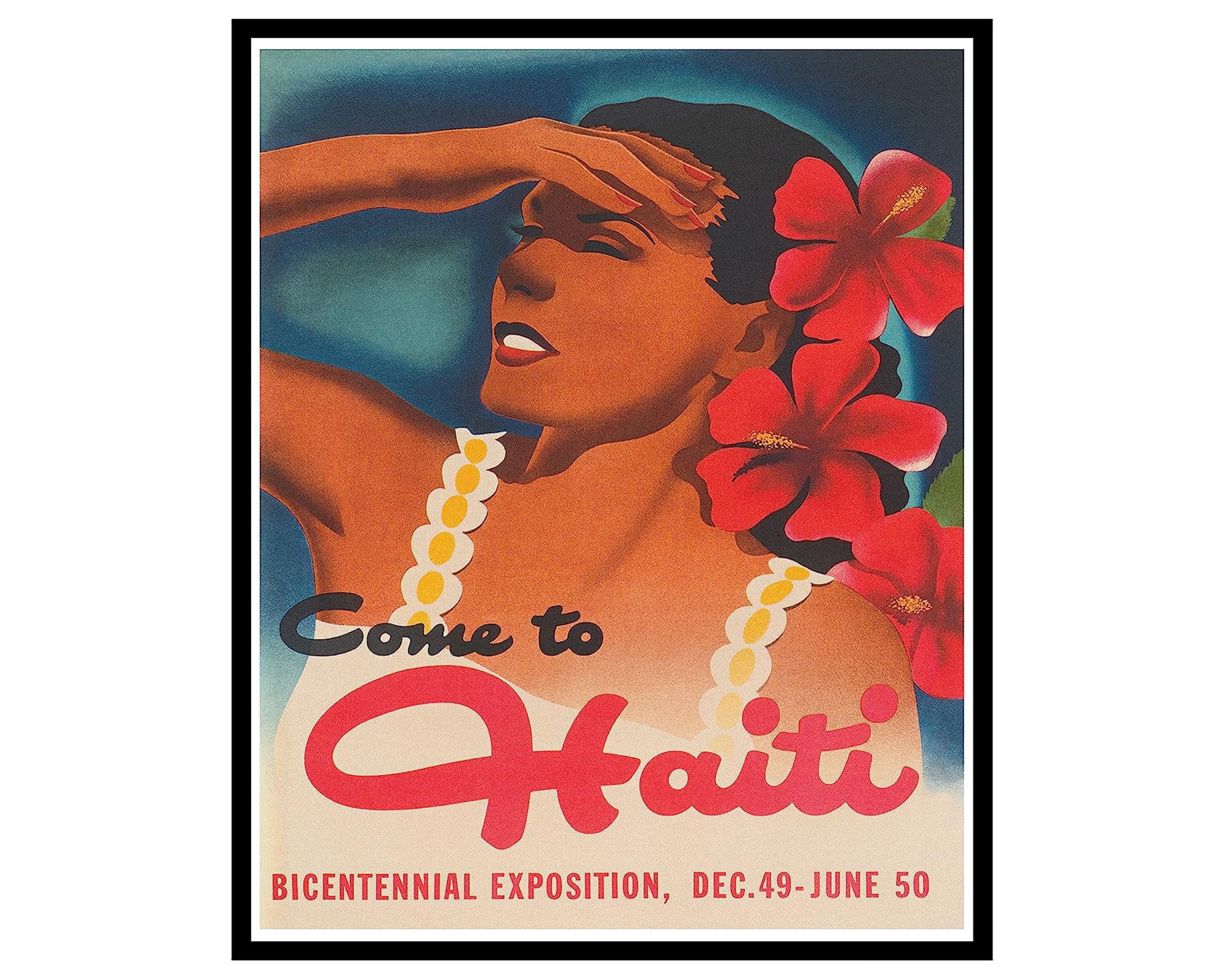 Poster Master Haiti Poster - Vintage Travel Wall Art - Caribbean Island ...