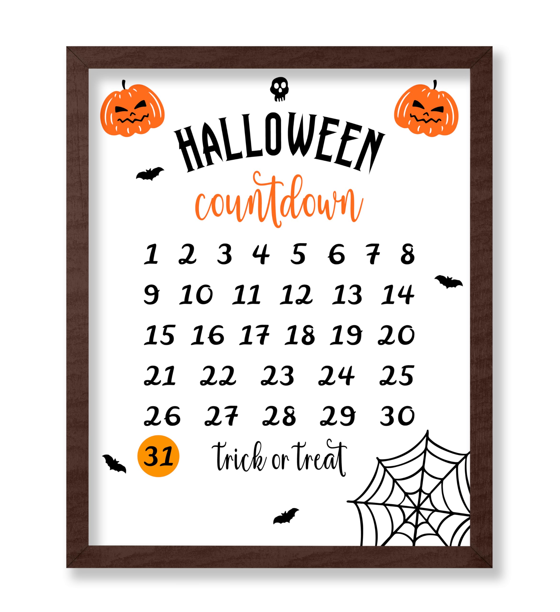 Poster Master Halloween Countdown Poster - Trick or Treat Print - Holiday Art - Calendar Art ...