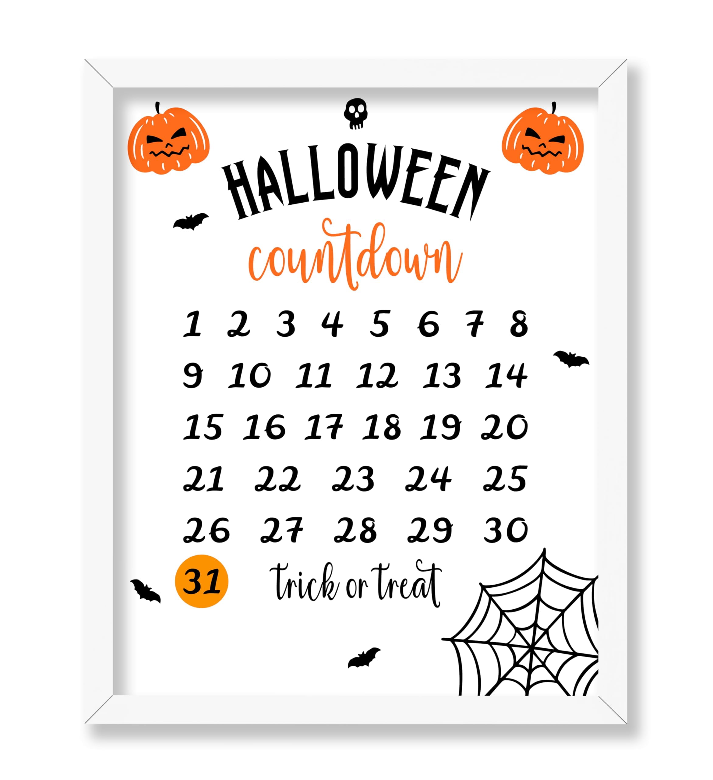 Poster Master Halloween Countdown Poster - Trick or Treat Print ...