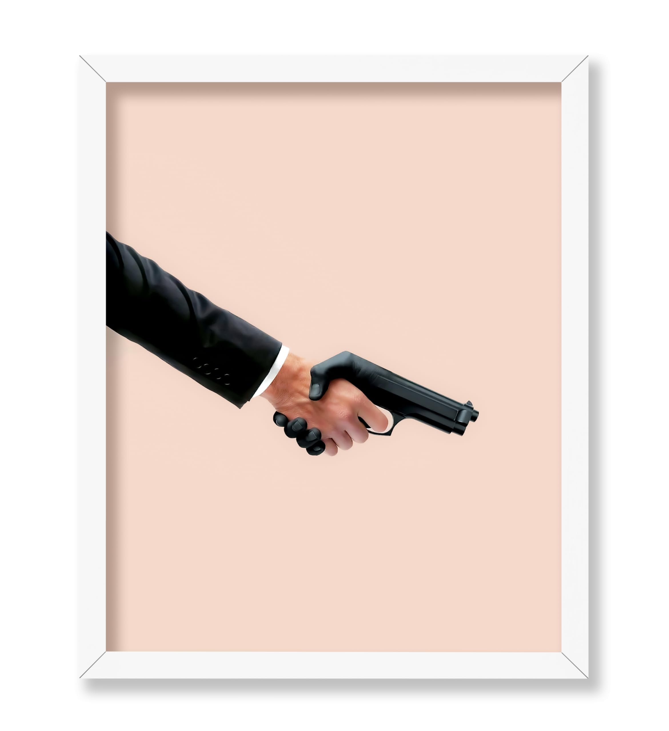 Poster Master Hand Holding Pistol Poster - Hand in Suit Print - Firearm ...
