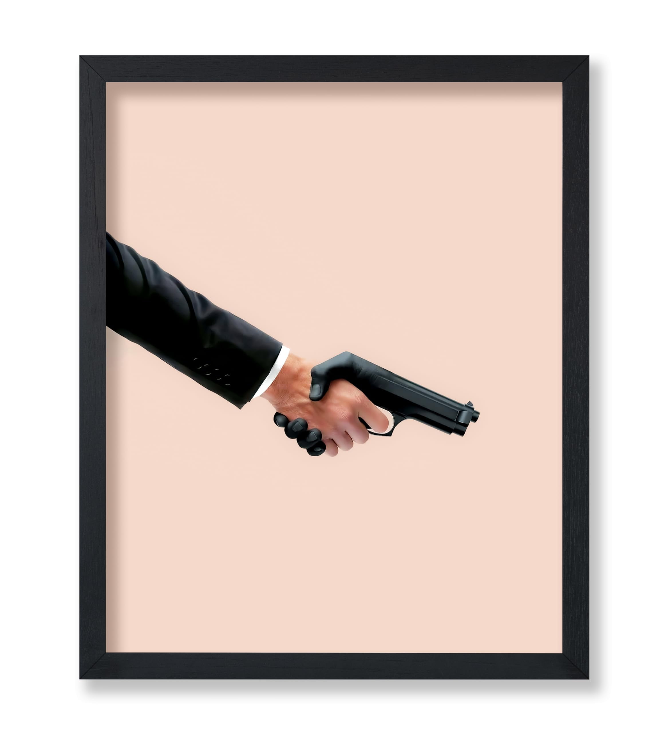 Poster Master Hand Holding Pistol Poster - Hand in Suit Print - Firearm ...