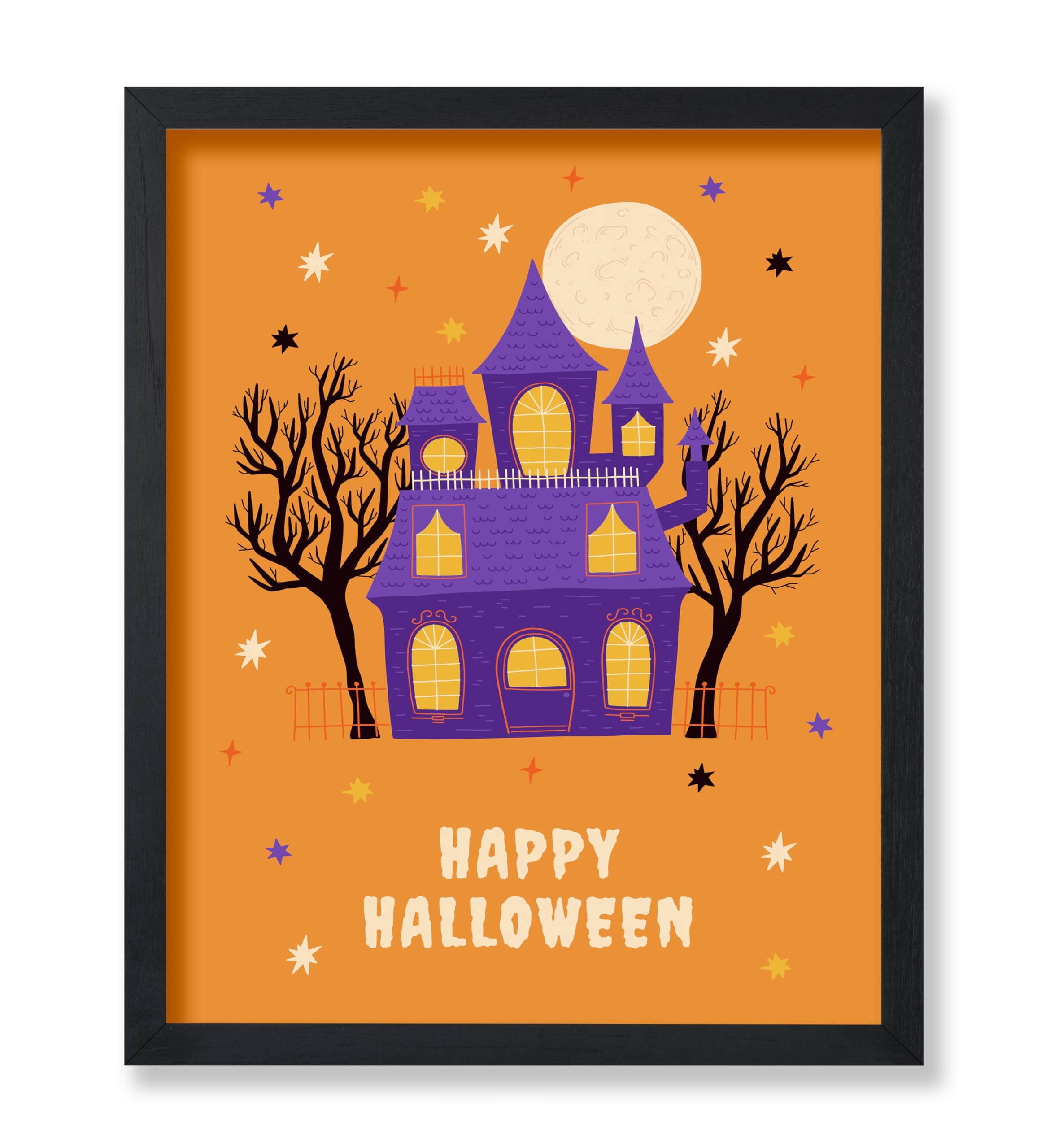 Poster Master Happy Halloween Poster - Haunted House Print - Holiday ...