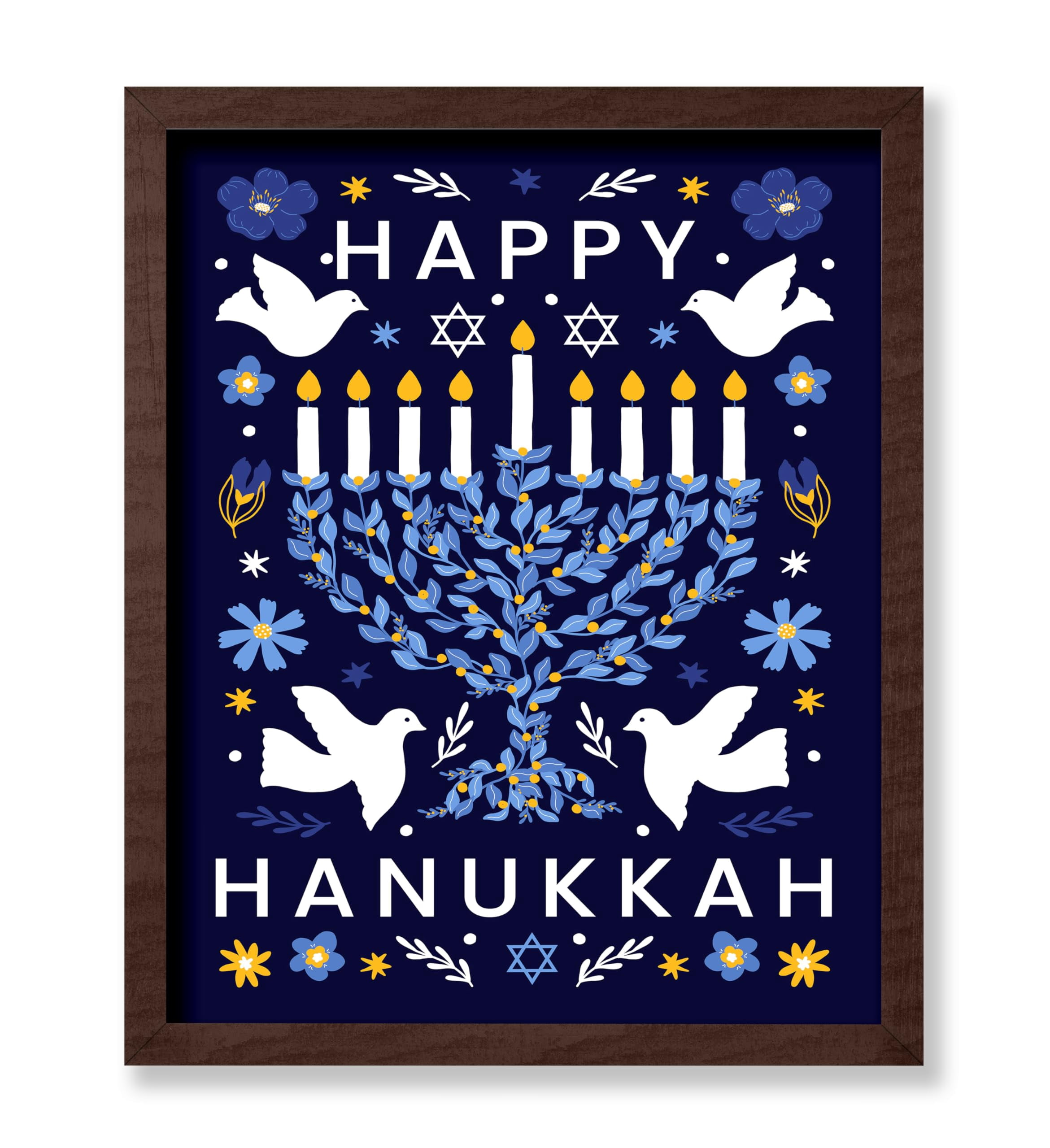 Poster Master Happy Hanukkah Poster - Festival of Lights Print - Jewish ...