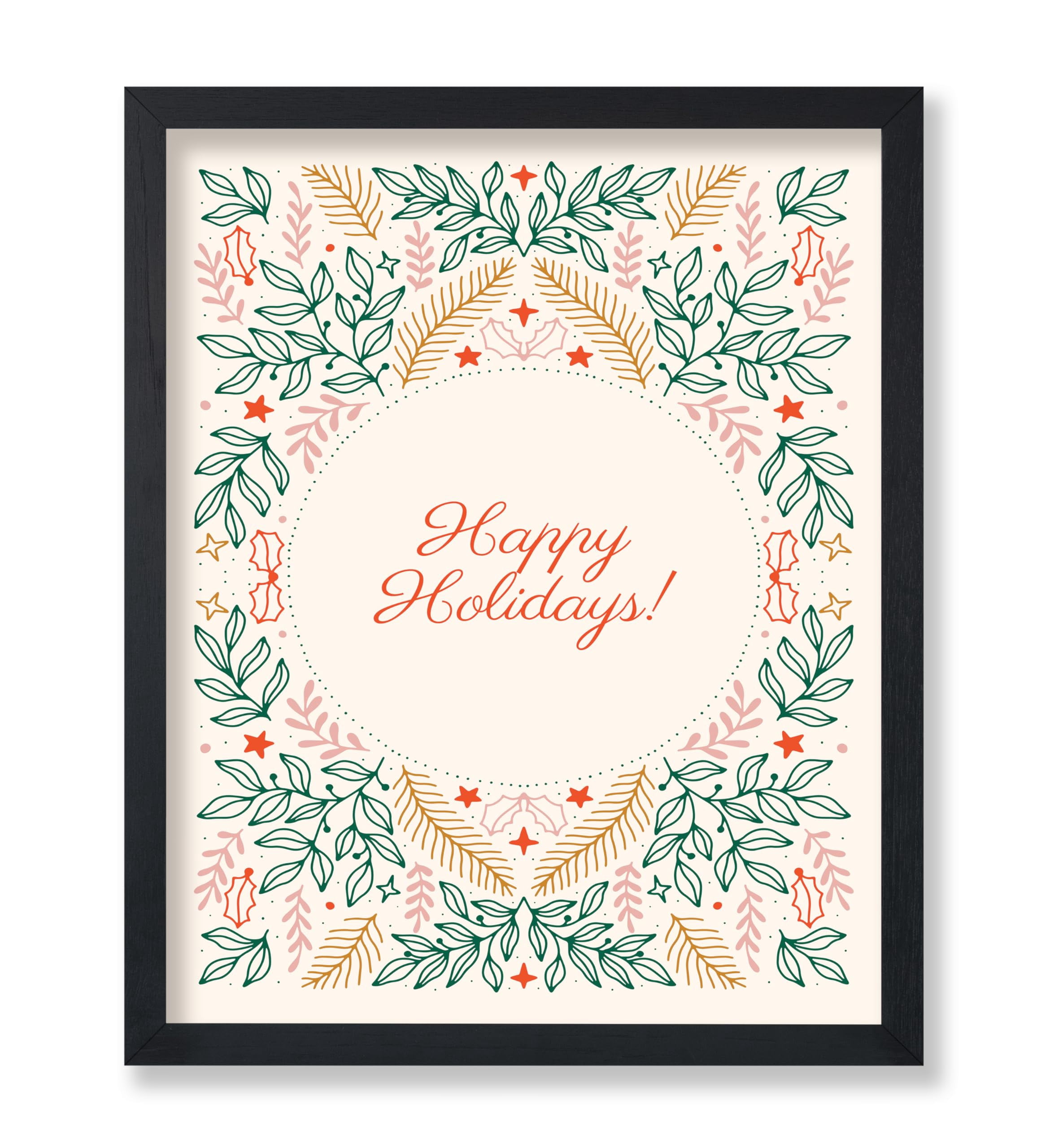 Poster Master Happy Holidays Poster - Greetings Print - Boho Art ...
